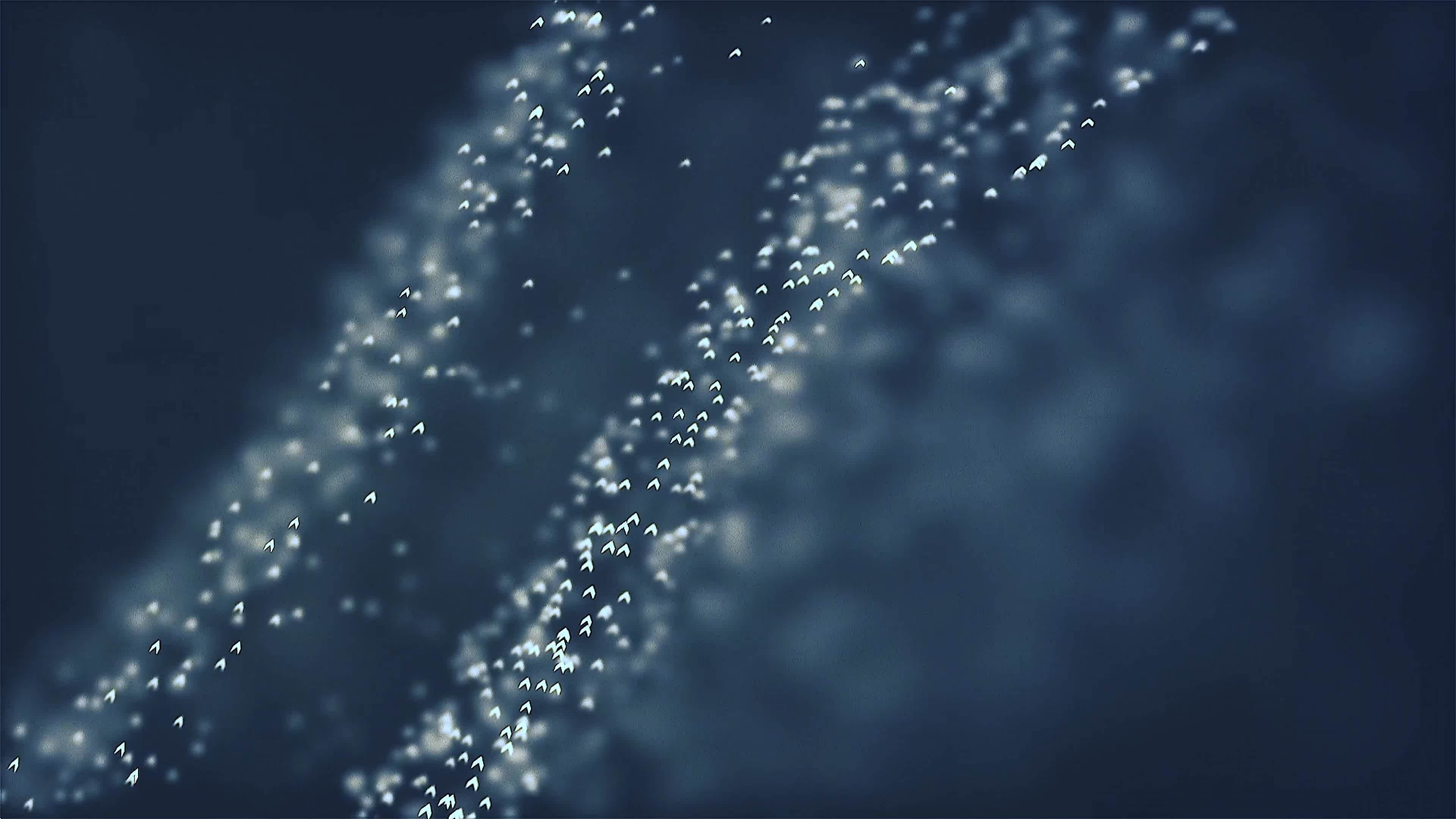 Abstract cloud from particle structure A stream of particles moves ...