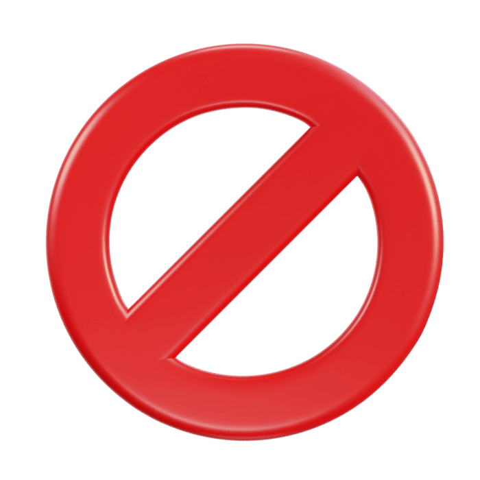 No Sign Transparent PNGs for Free Download
