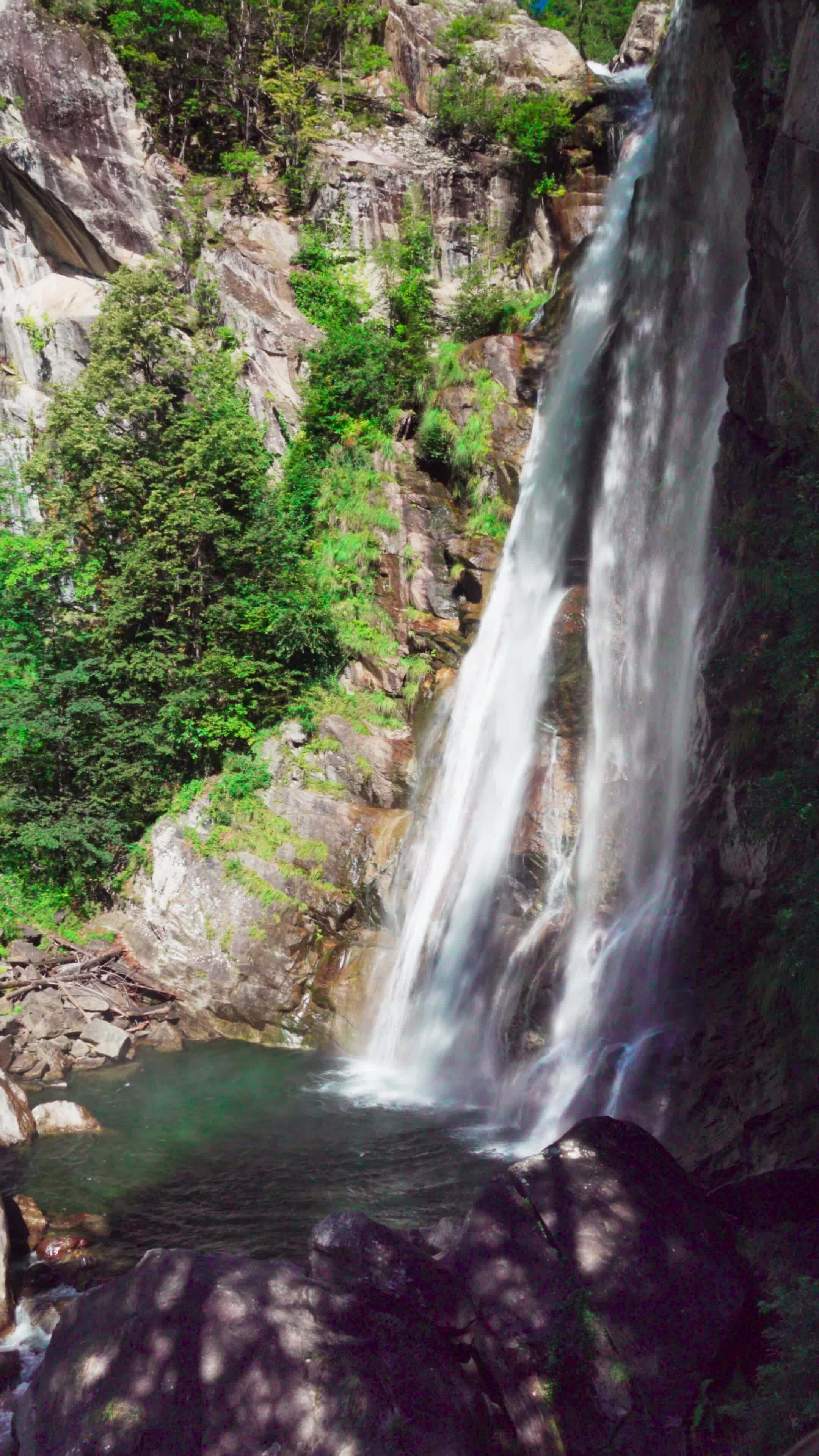 Sideview of Kalmtaler Waterfall, Passeier, Val Passiria, South Tyrol, Italy 28150729 Stock Video ...