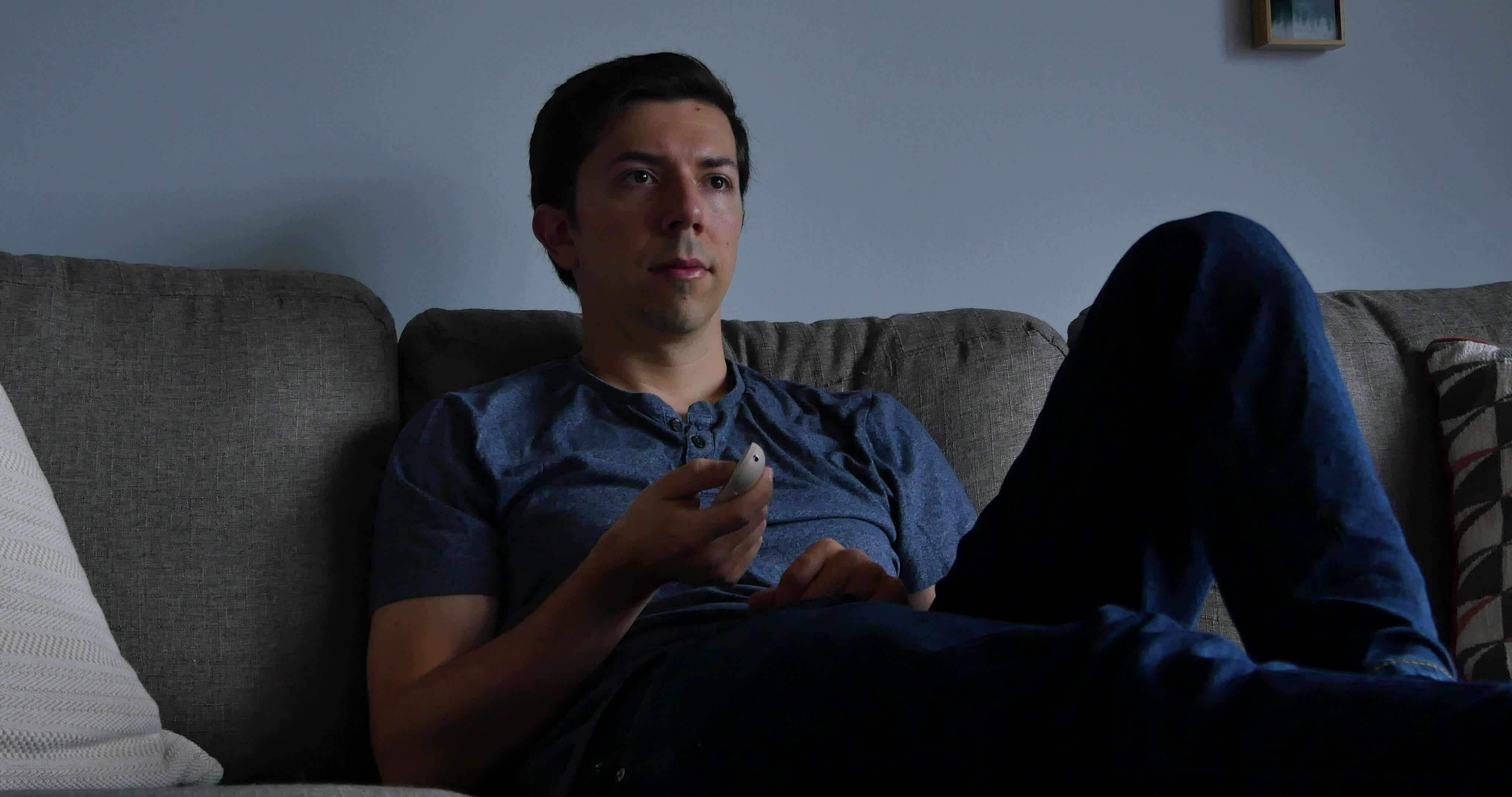 Isolated Man Watching Netflix Alone Boredom And Lonely Concept 28175353 Stock Video at Vecteezy