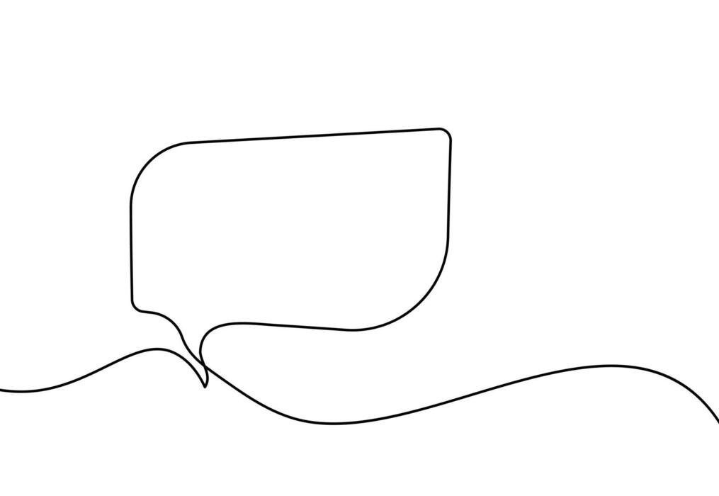 Continuous Line Speech Bubble Vector Art Icons And Graphics For Free Download