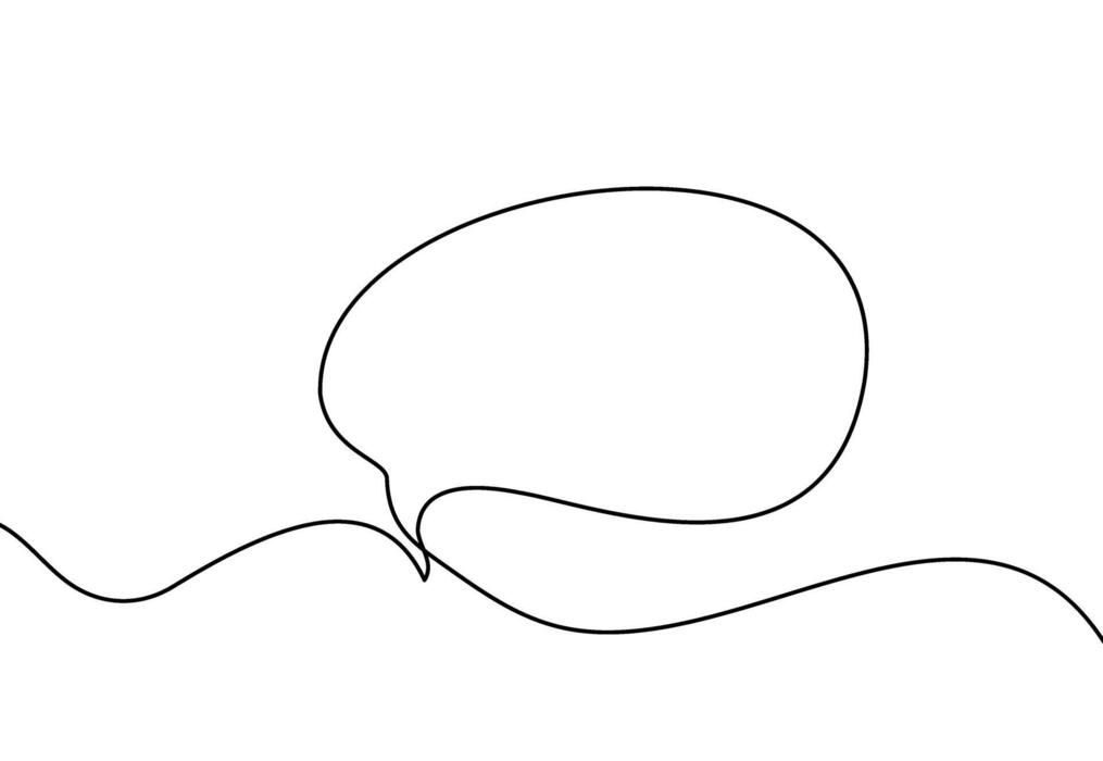 Continuous Line Speech Bubble Vector Art Icons And Graphics For Free Download