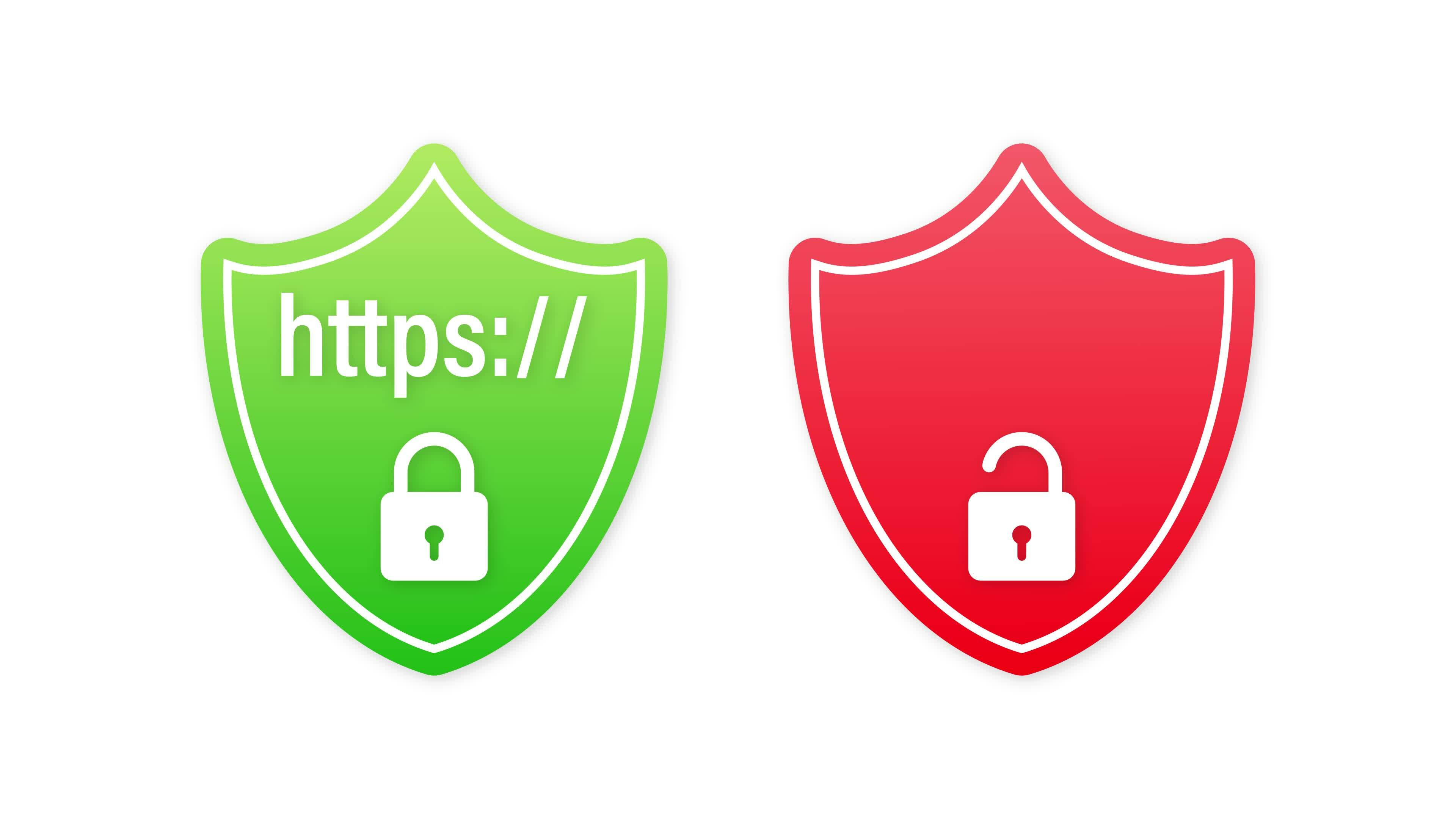 http and https protocols on shield. Motion graphics. 28258568 Stock ...