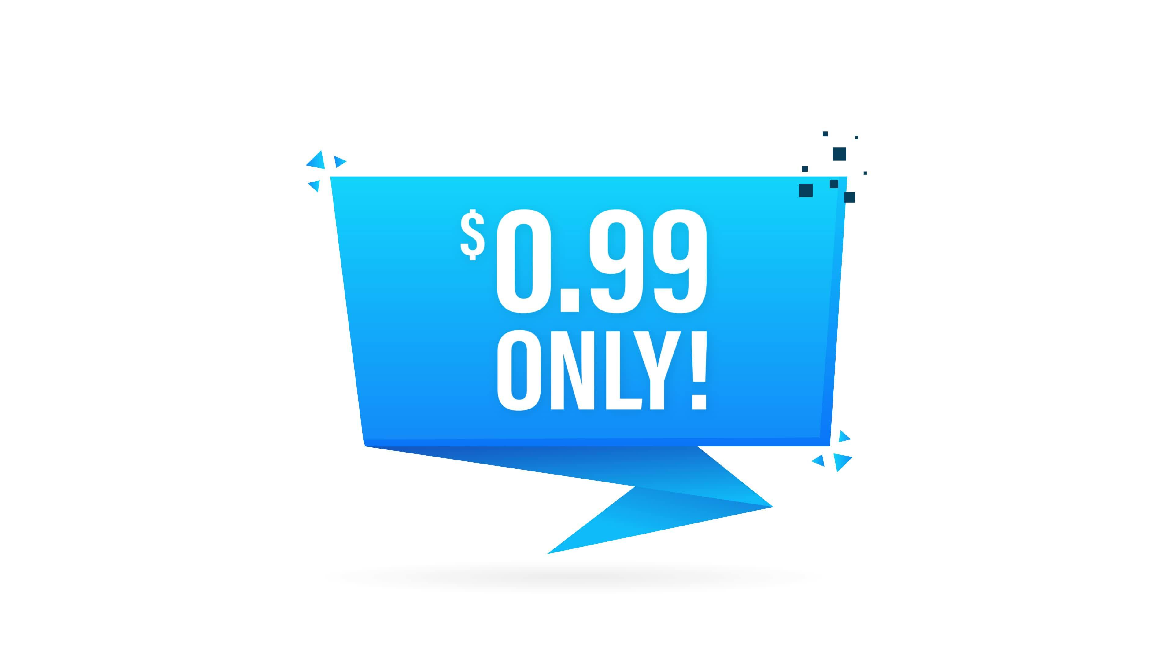 Sale 0 99 Dollars Only Offer Badge Sticker Design In Flat Style Motion sale-0-99-dollars-only-offer-badge-sticker-design-in-flat-style-motion