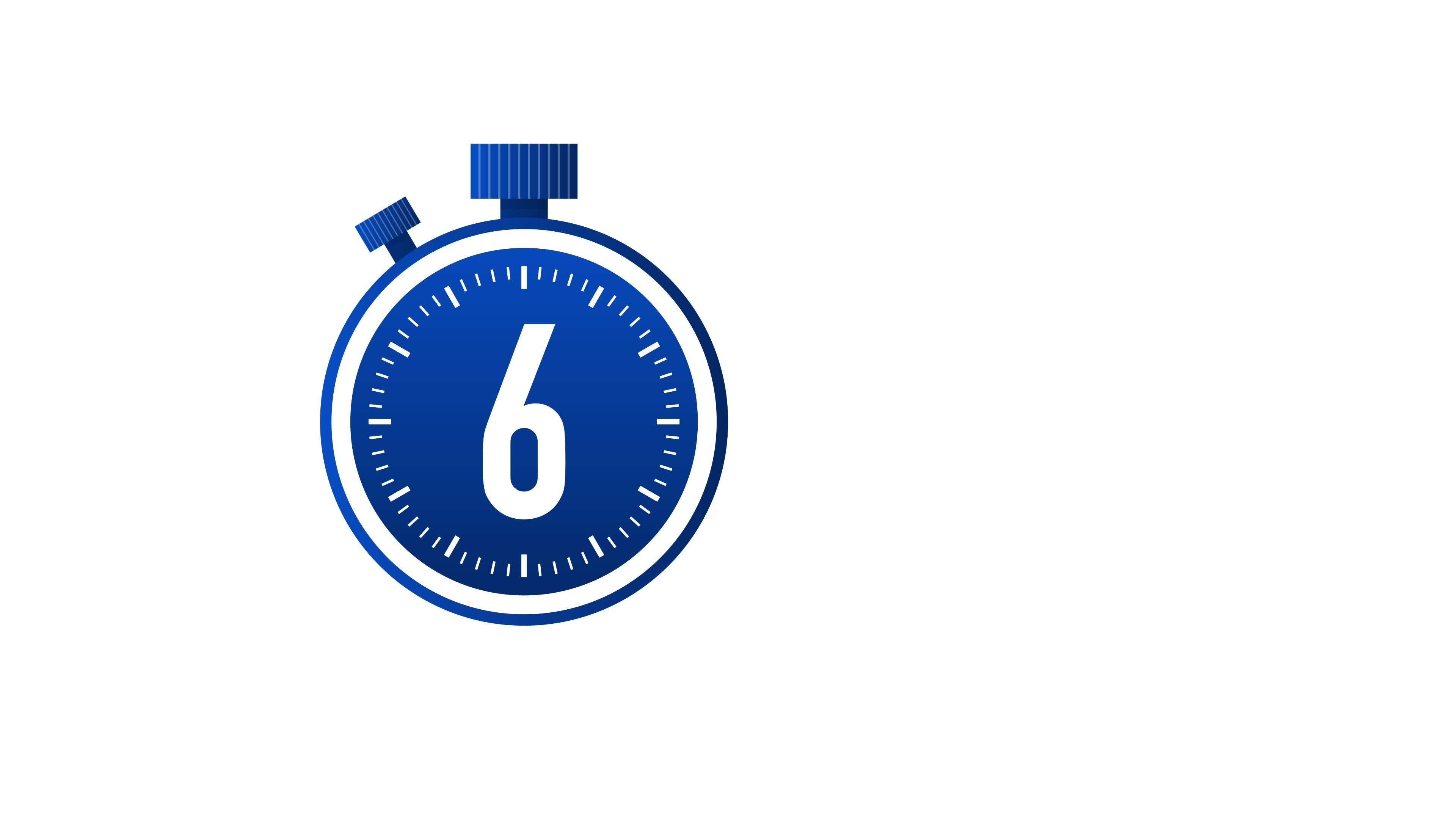6 Days To Go Timer Label Blue Emblem Banner Motion Graphics 28260377