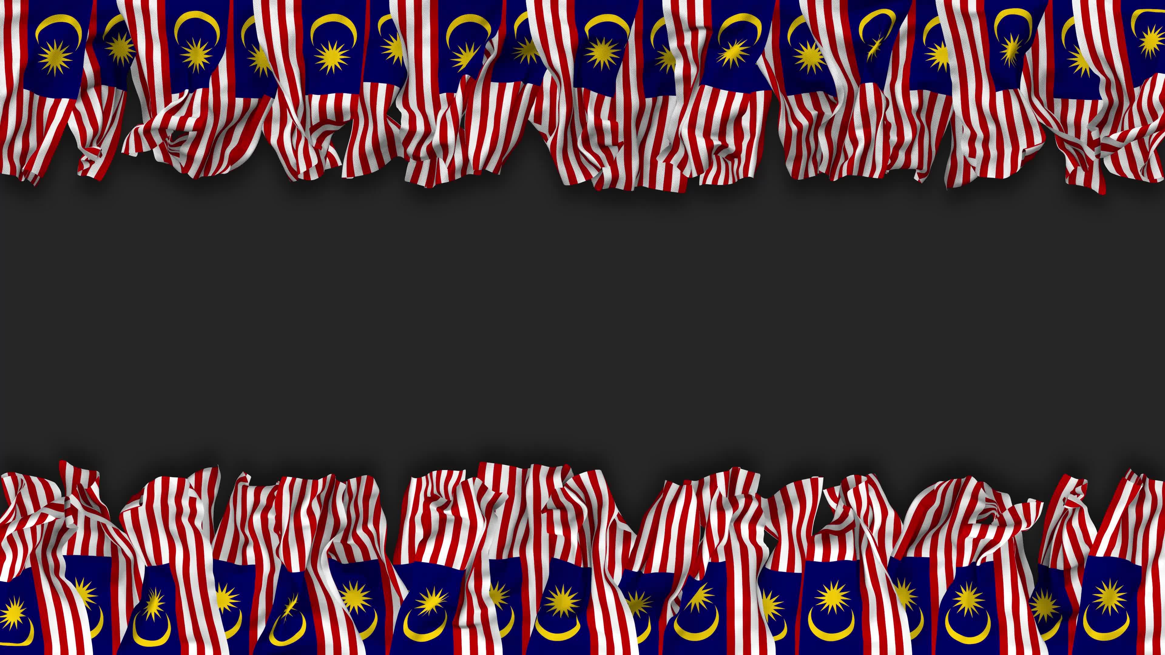 Maldives Flag Hanging Banner Seamless Looping With Bump And Plain