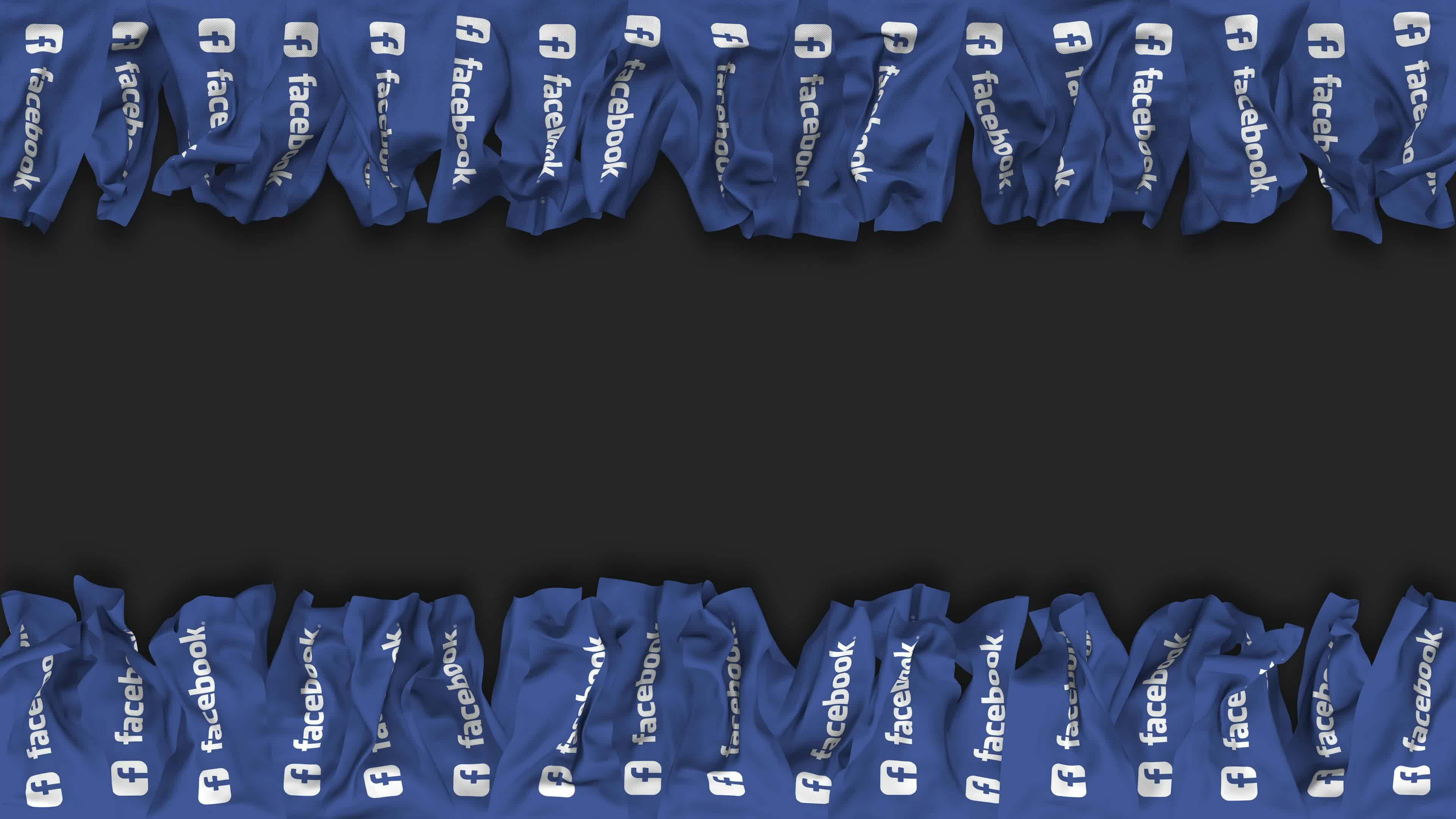 Facebook Fb Flag Hanging Banner Seamless Looping With Bump And Plain