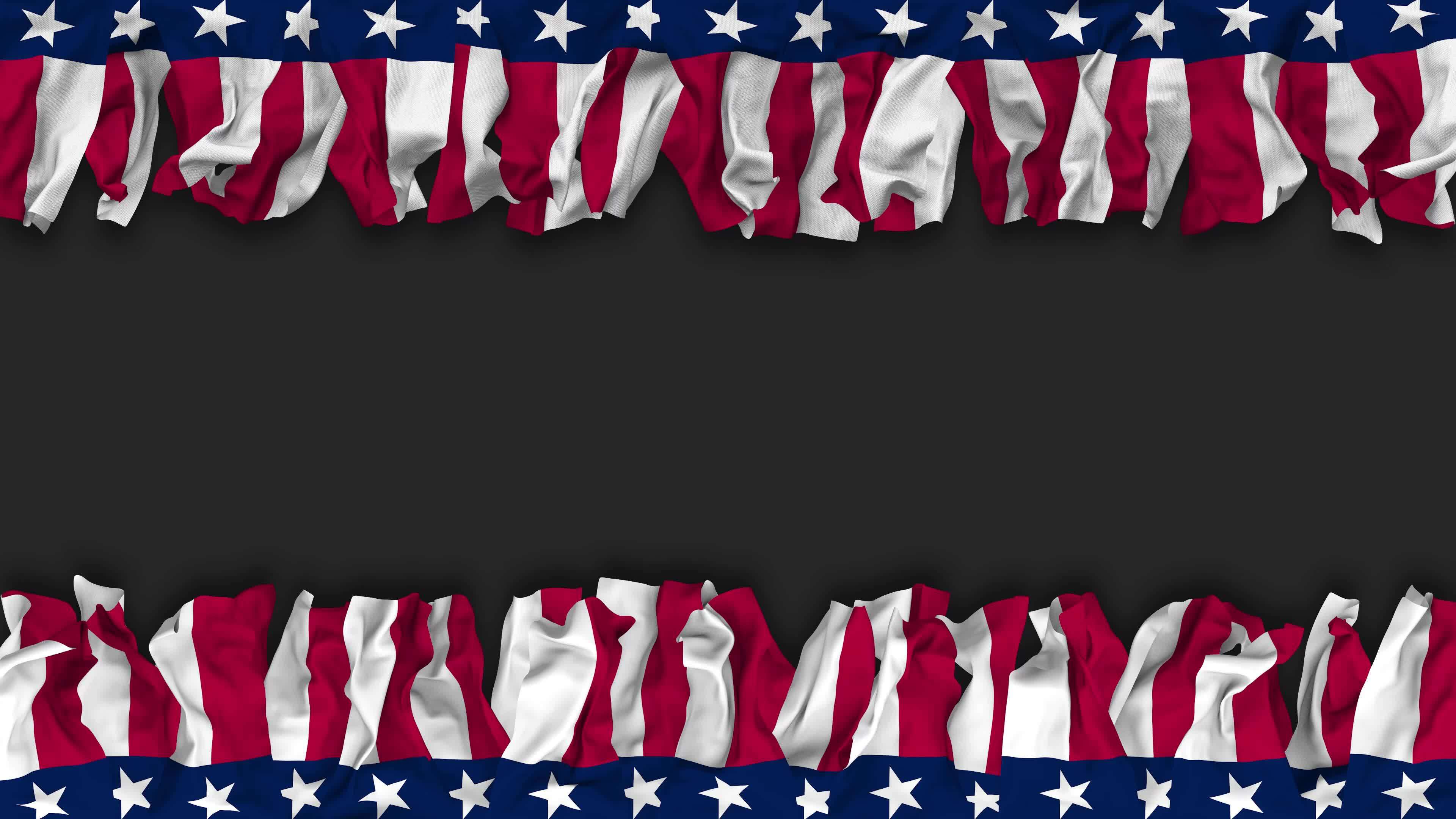 State Of Texas Flag Hanging Banner Seamless Looping With Bump And Plain