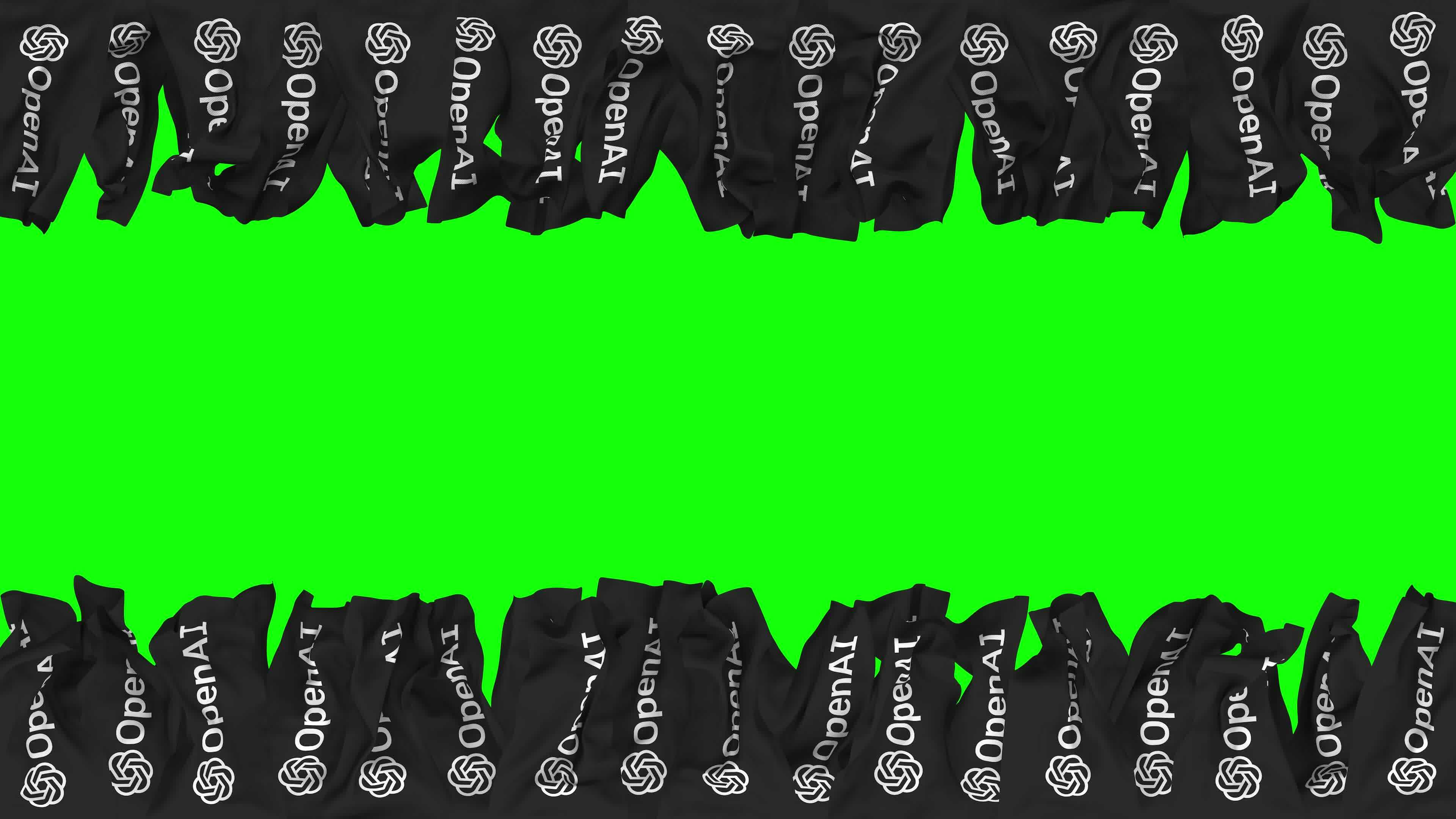 Chatgpt Openai Flag Hanging Banner Seamless Looping With Bump And Plain