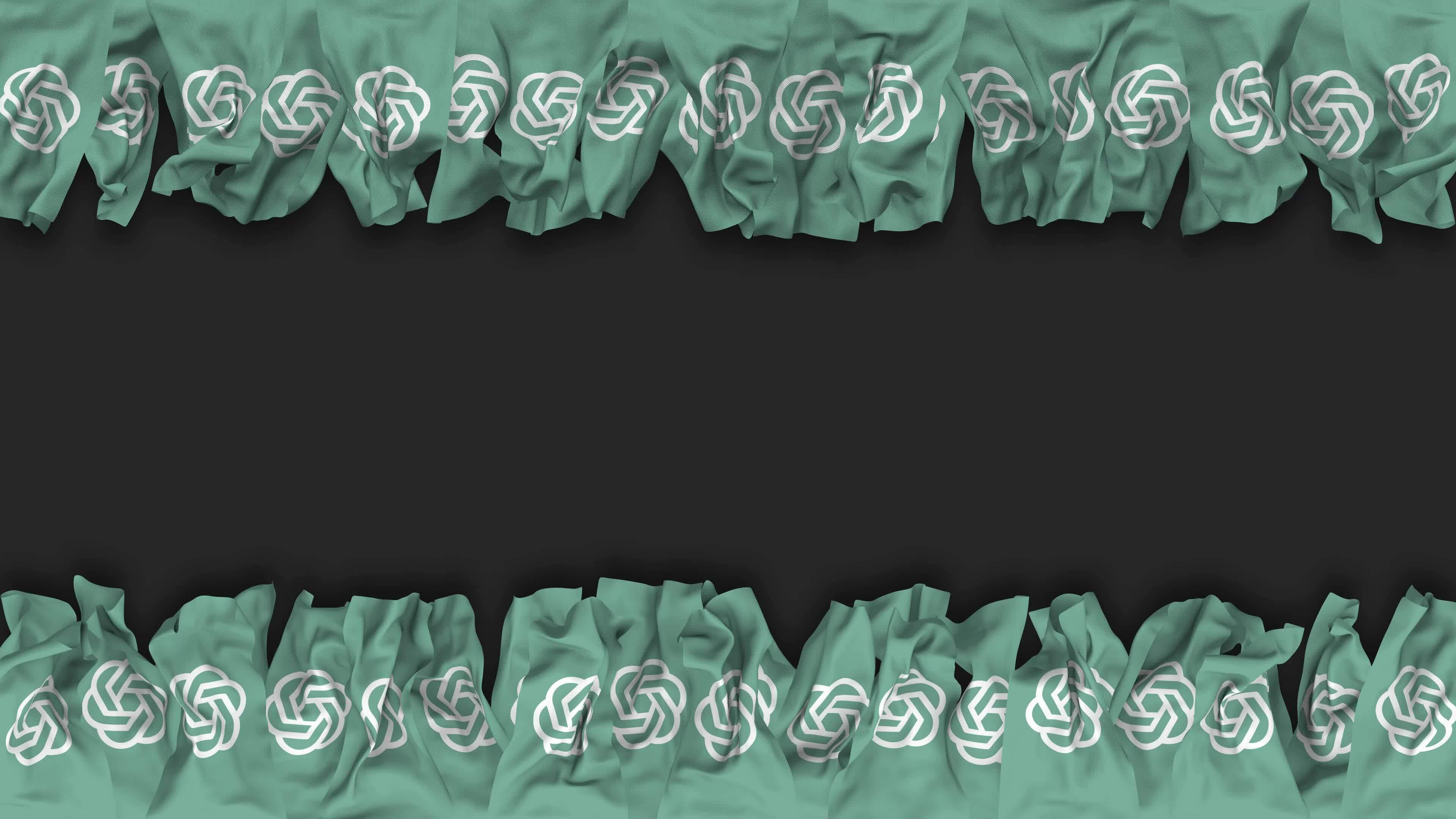 Chatgpt Openai Flag Hanging Banner Seamless Looping With Bump And Plain