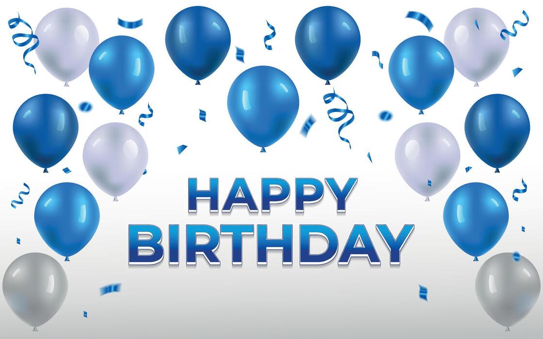 Happy Birthday Blue Background Vector Art, Icons, and Graphics for Free Download