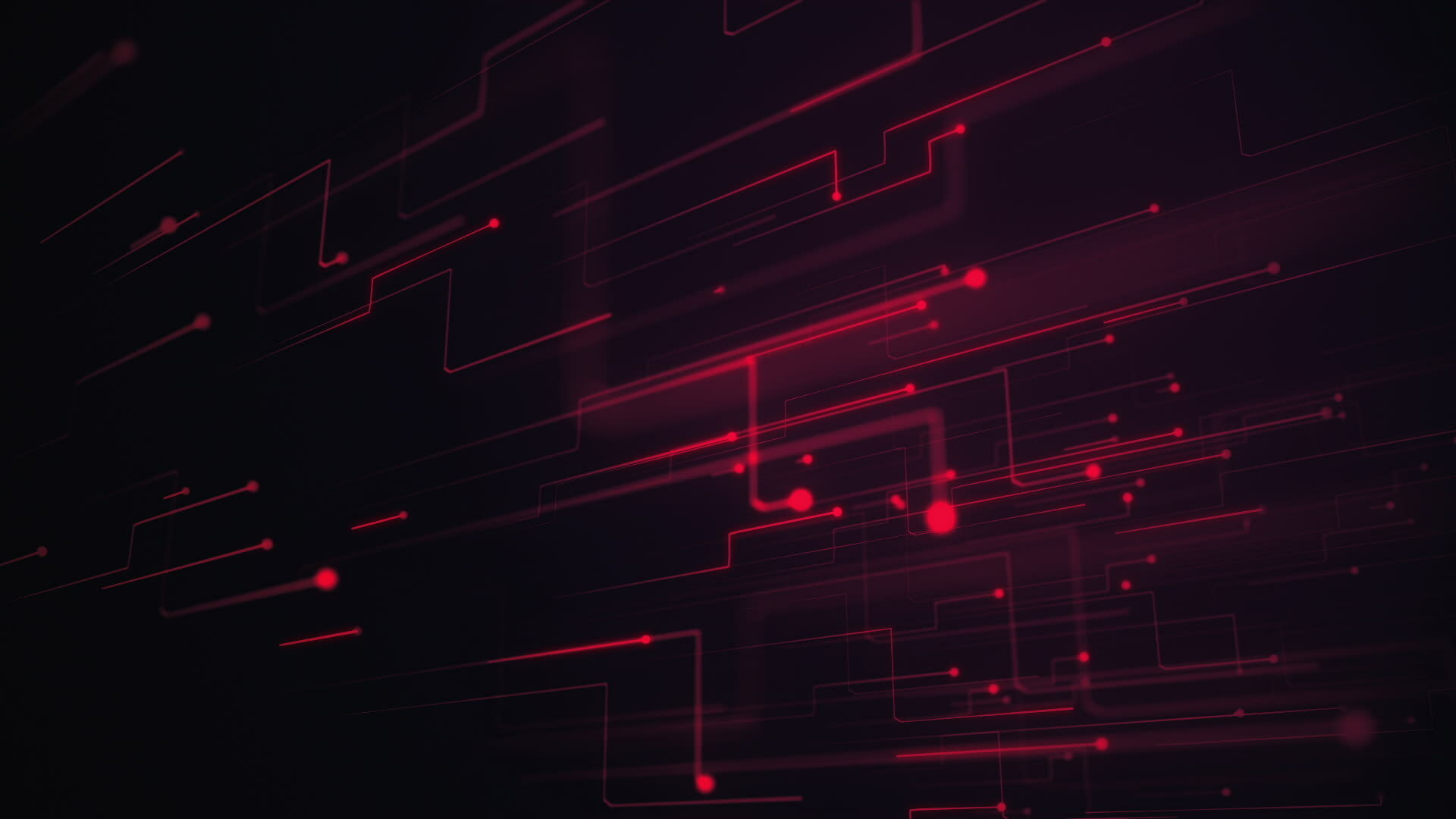 Abstract Tech 3d Digital Circuit Board Styled Background With Fast Moving Digital Data Streams