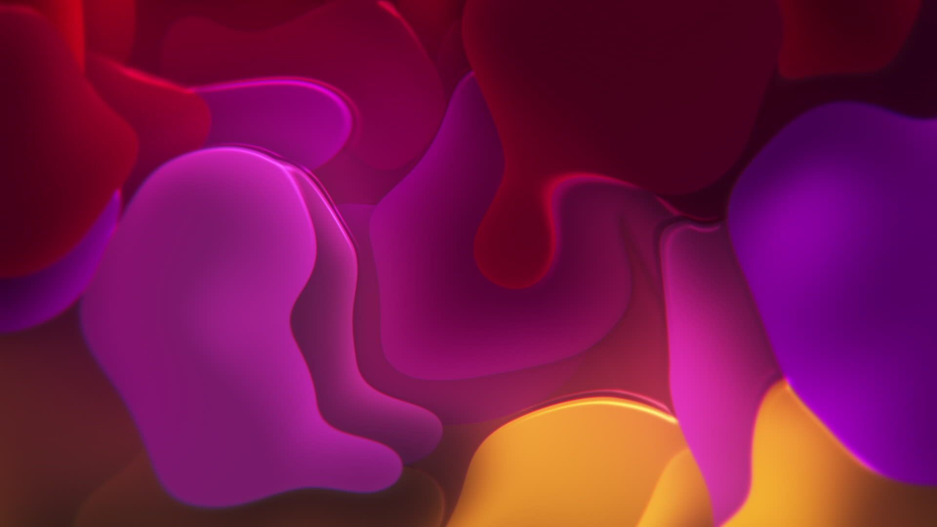 Retro 1970s Psychedelic Morphing Liquid Organic Shapes In Vibrant Color Tones Full Hd And