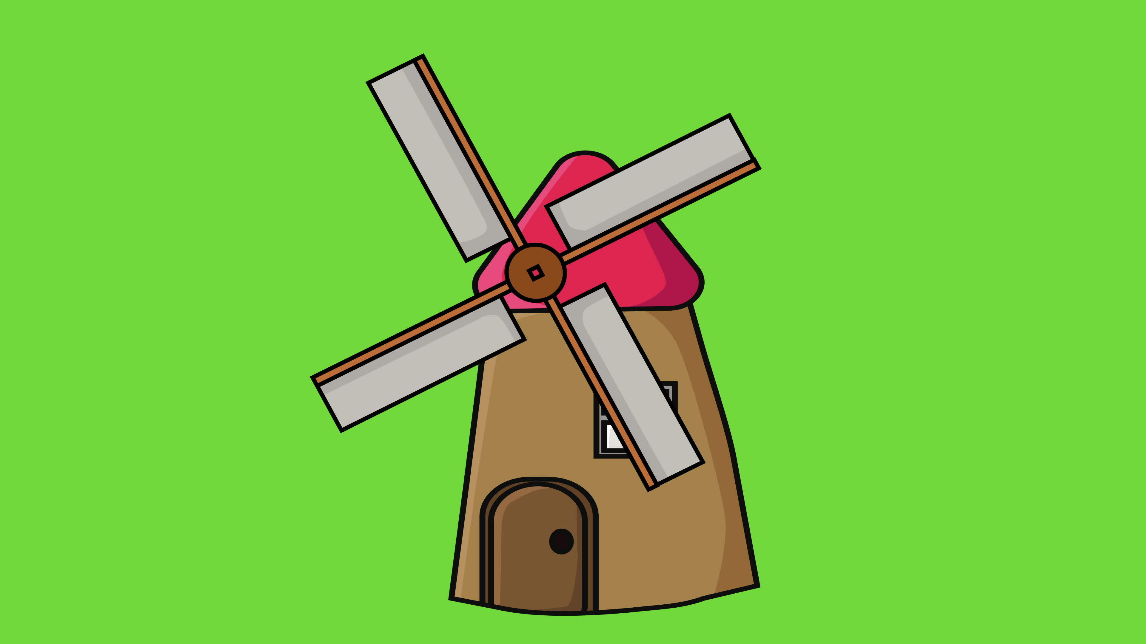 Green screen animation of a rotating windmill in 4K quality 28328474 Stock Video at Vecteezy