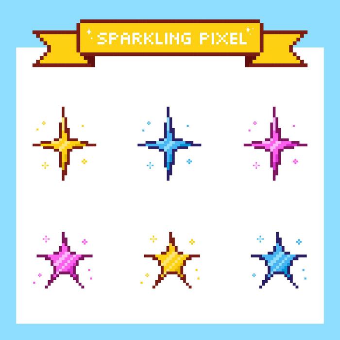 Pixel Sparkle Vector Art, Icons, and Graphics for Free Download