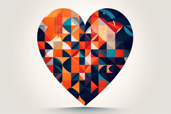 Geometric Heart Shape Stock Photos, Images and Backgrounds for Free ...