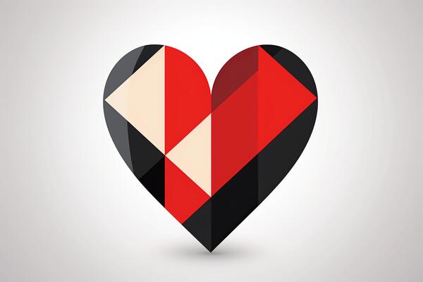Geometric Heart Shape Stock Photos, Images and Backgrounds for Free ...