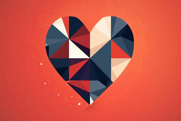 Geometric Heart Shape Stock Photos, Images and Backgrounds for Free ...