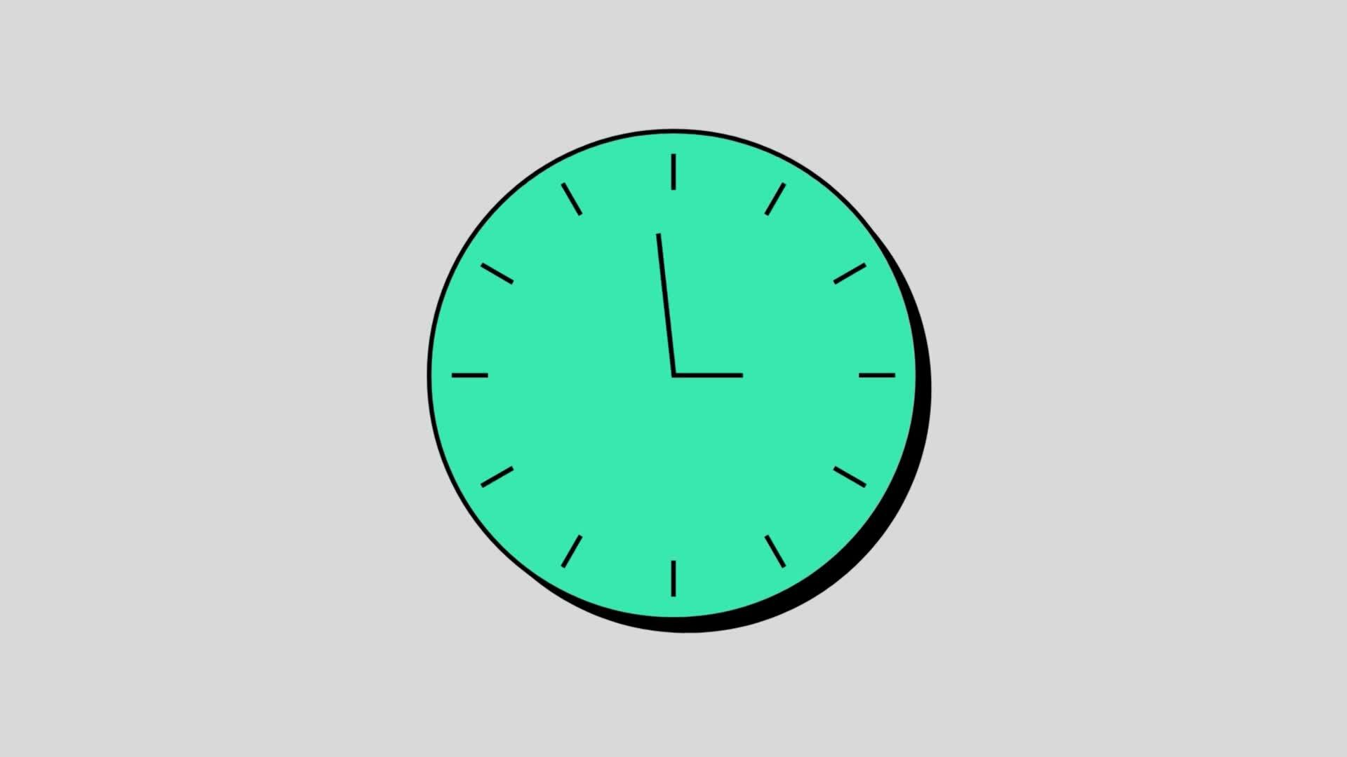 animated 2d clock 28379538 Stock Video at Vecteezy
