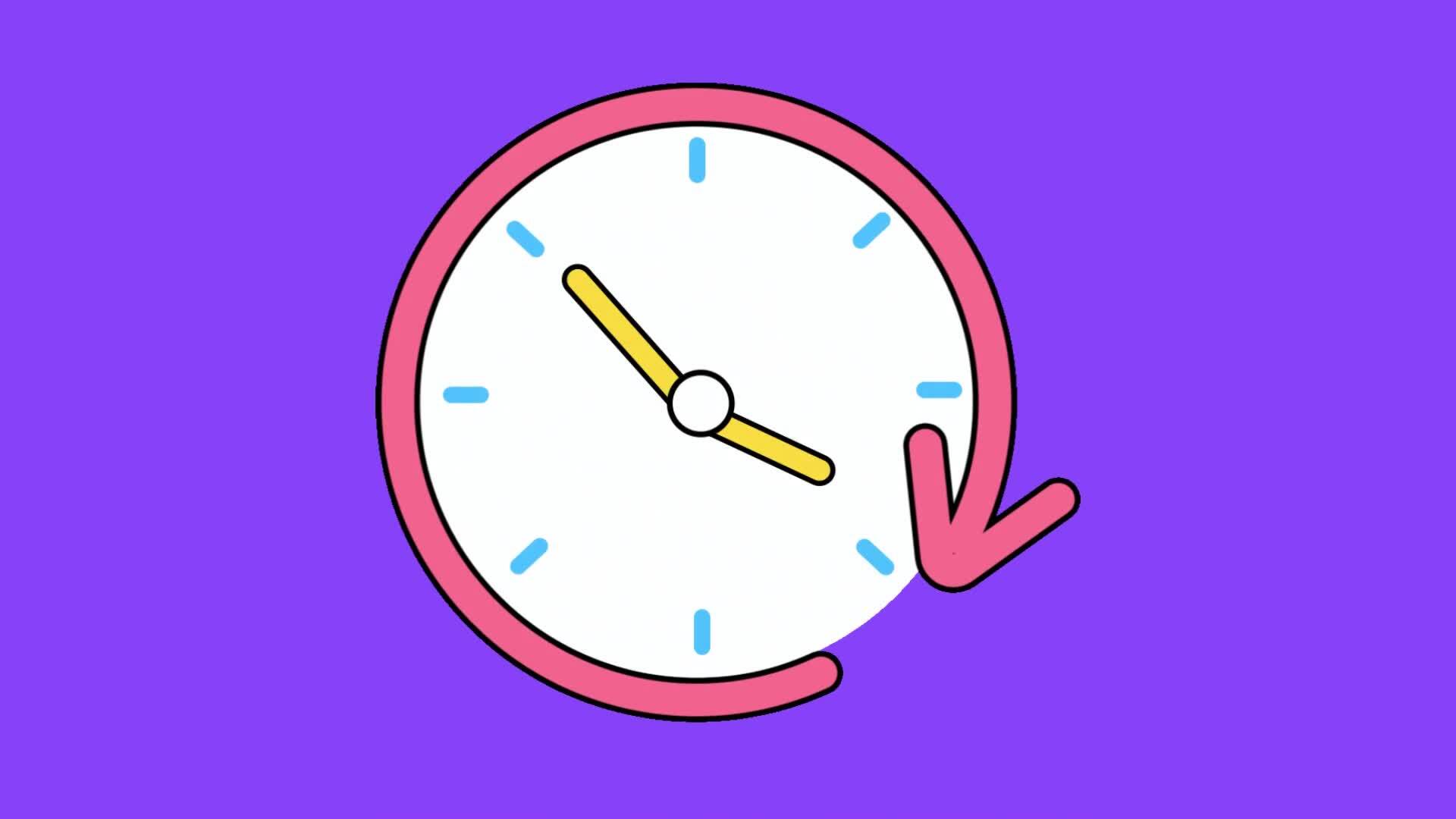 animated clock 2d 28379820 Stock Video at Vecteezy