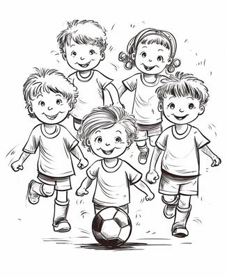 Children Line Drawing Stock Photos, Images and Backgrounds for Free ...