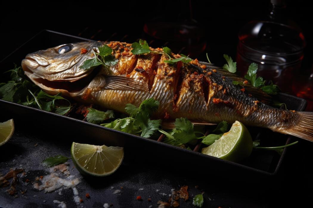 Grilled Fish Stock Photos, Images and Backgrounds for Free Download