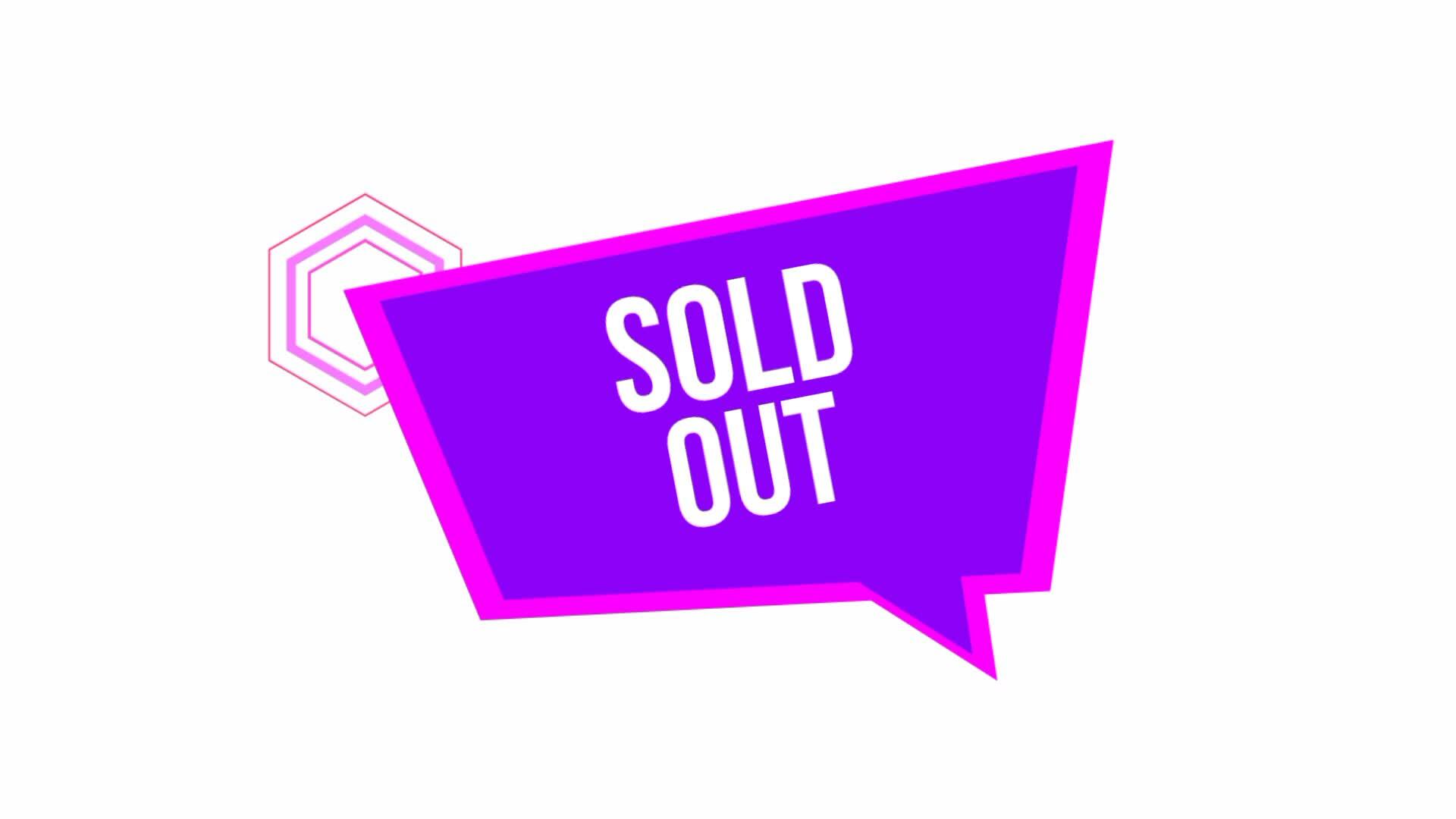 Sold Out Text Animation On The Speech Bubble With A Purple Tone Colors sold-out-text-animation-on-the-speech-bubble-with-a-purple-tone-colors