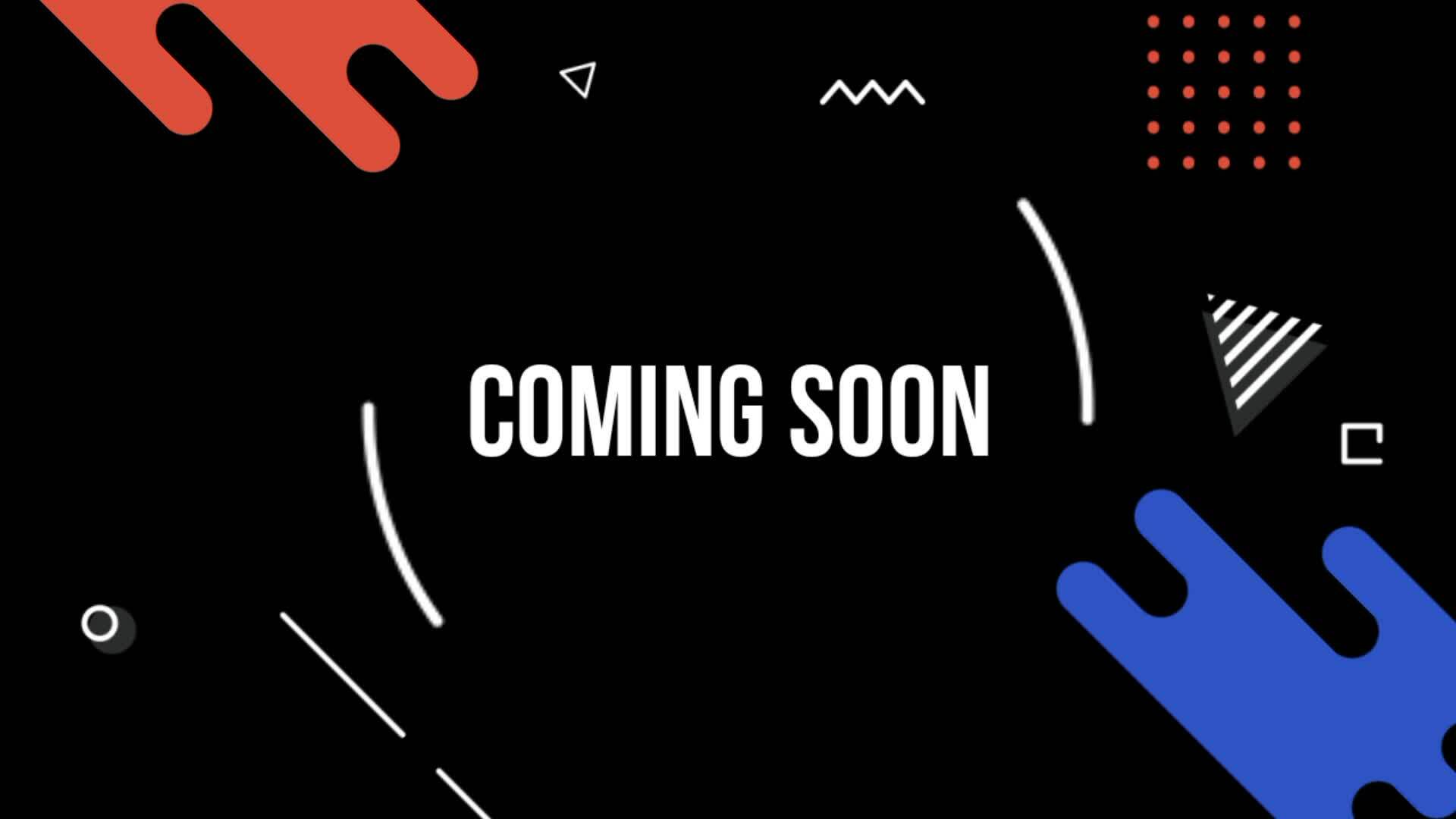 Coming Soon Text animation on a black background with abstract element ... Coming Soon Text animation on a black background with abstract element ...