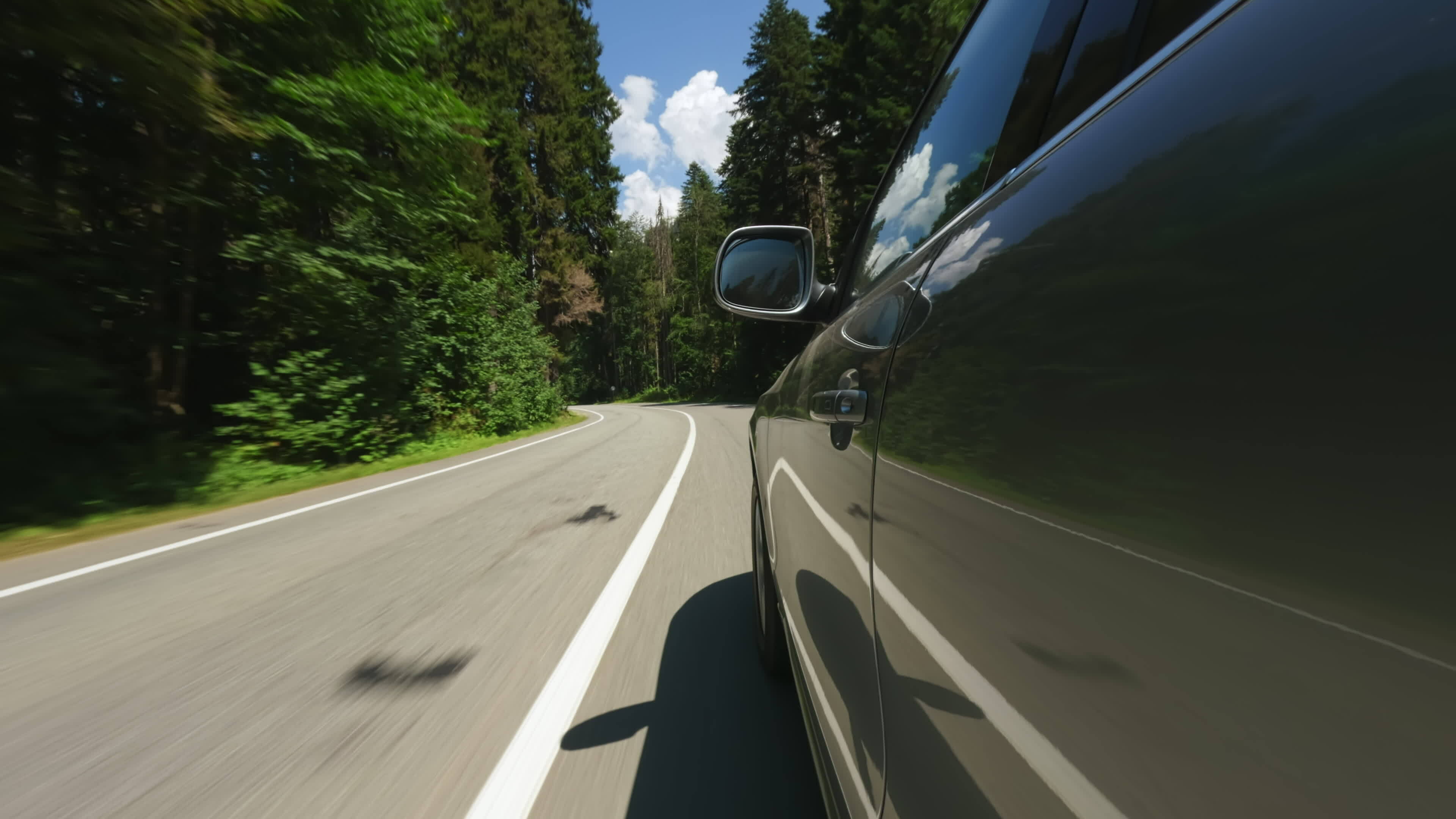Car Is Driving On A Winding Road Vehicle Pov 28575551 Stock Video At Vecteezy