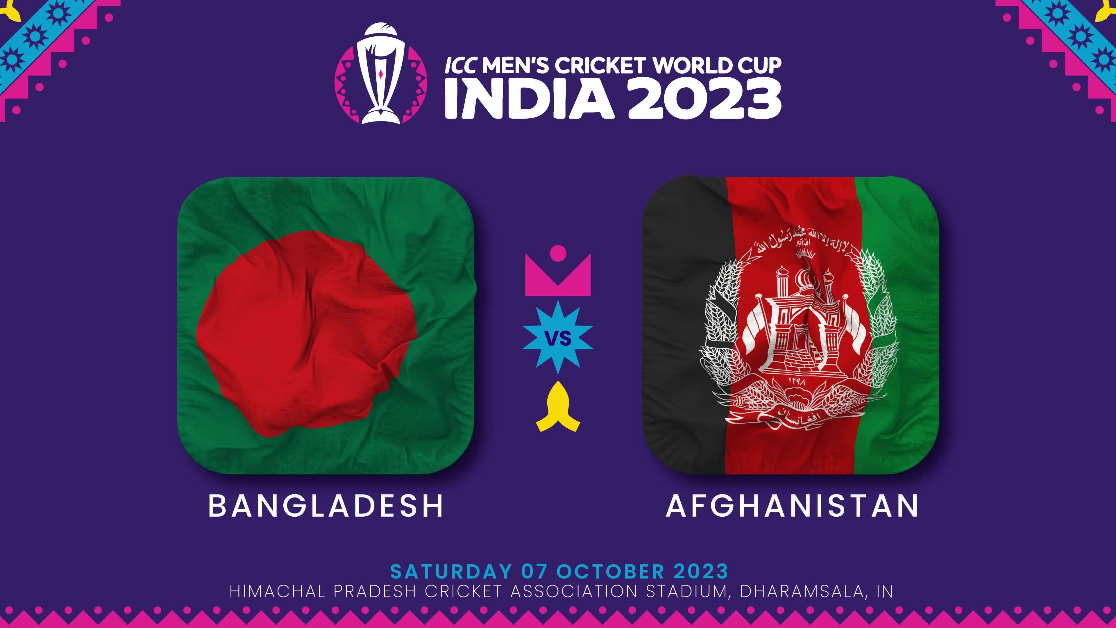 Bangladesh Vs Afghanistan Match In Icc Mens Cricket Worldcup India
