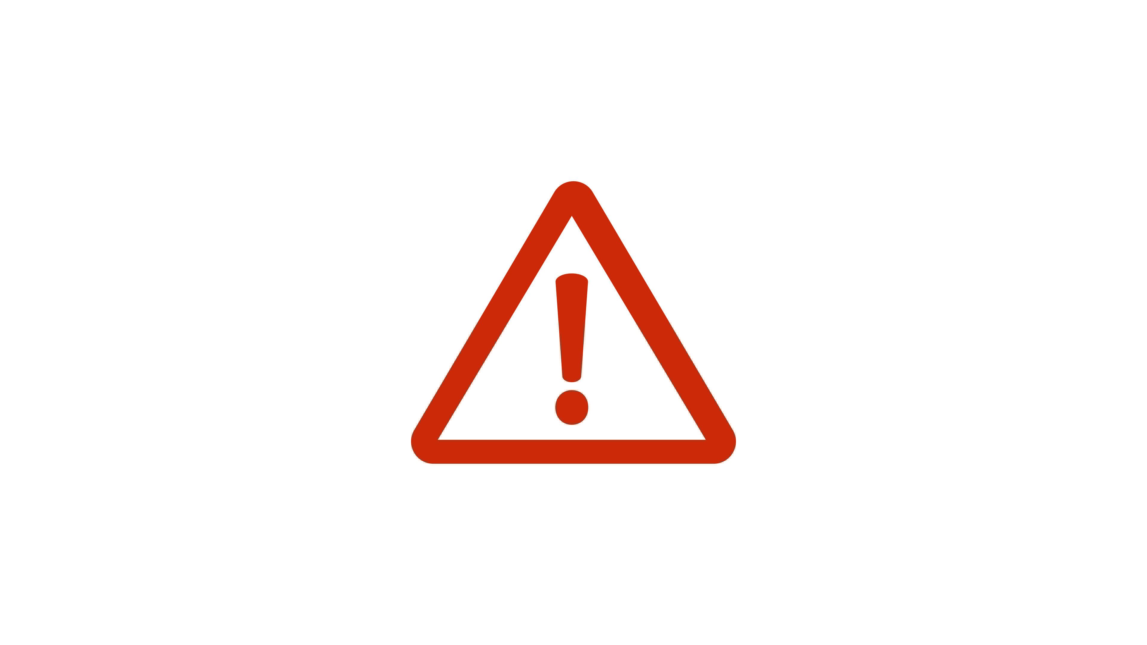 Blinking red triangle Warning symbol loop animation footage on ... Blinking red triangle Warning symbol loop animation footage on ...