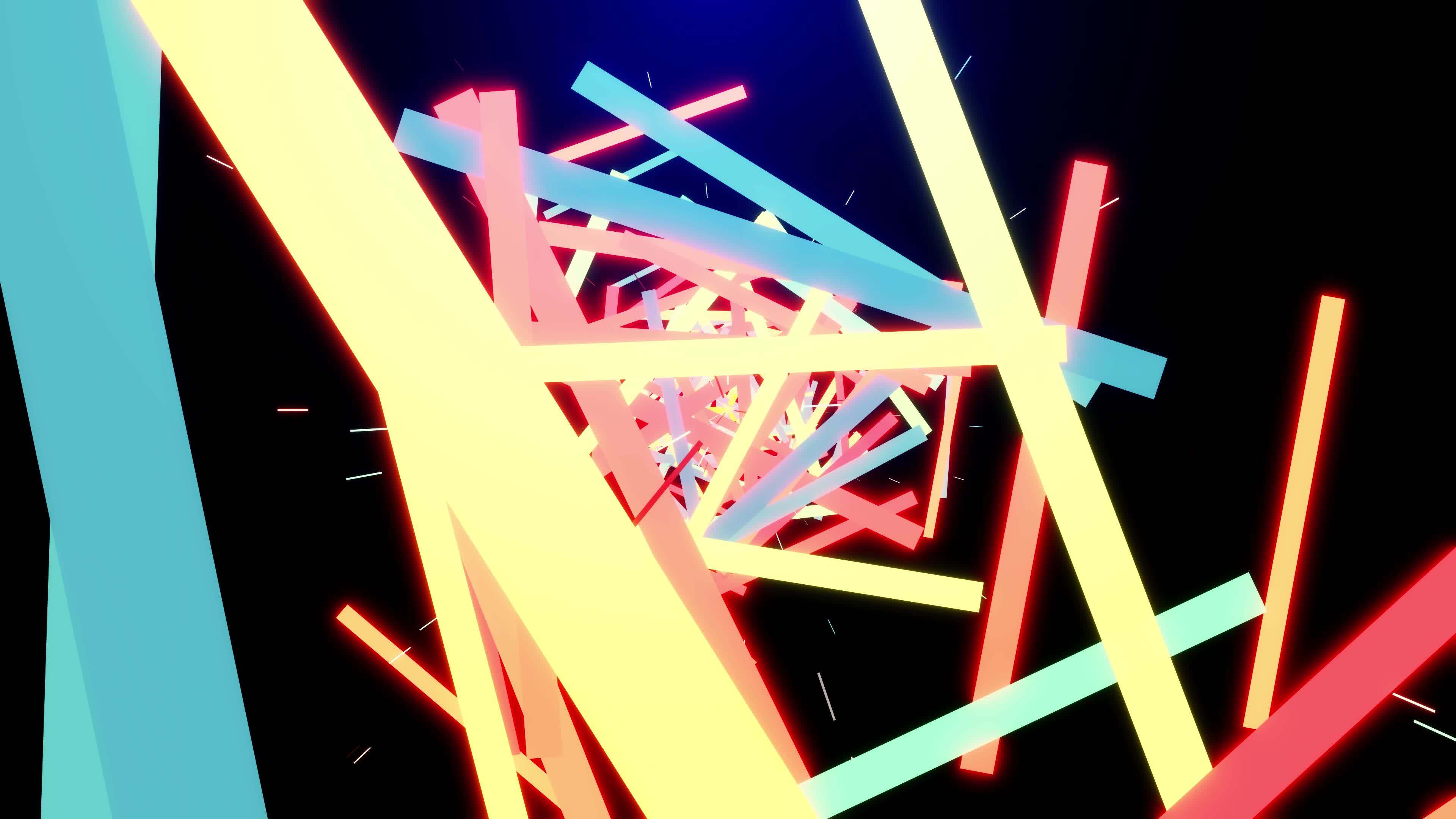 Camera Flying Through Paper Tunnel Abstract High Tech Loop Animation Of Paper Cut Tunnel