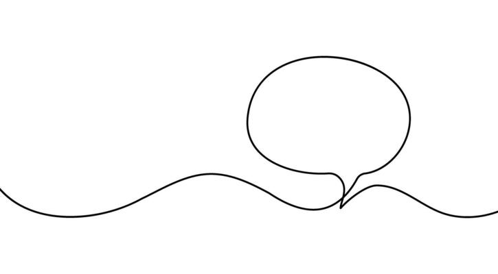 Continuous Line Speech Bubble Vector Art Icons And Graphics For Free