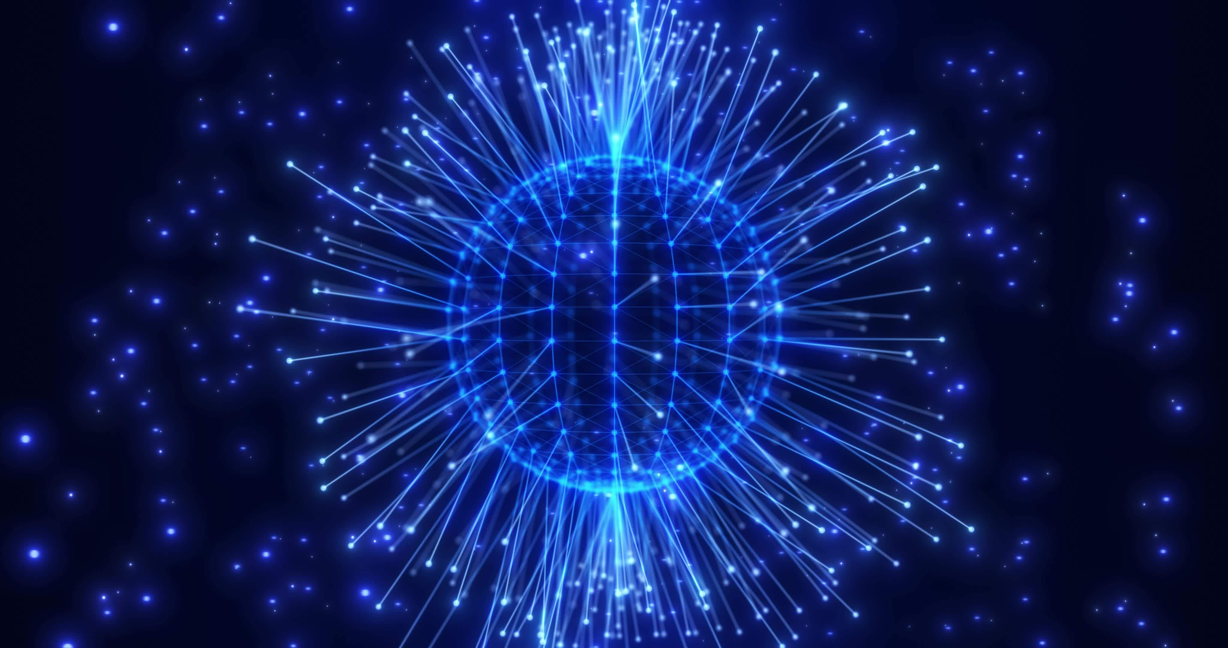 Abstract Energy Plexus Sphere Connection Concept Big Data Visualization Network Technology