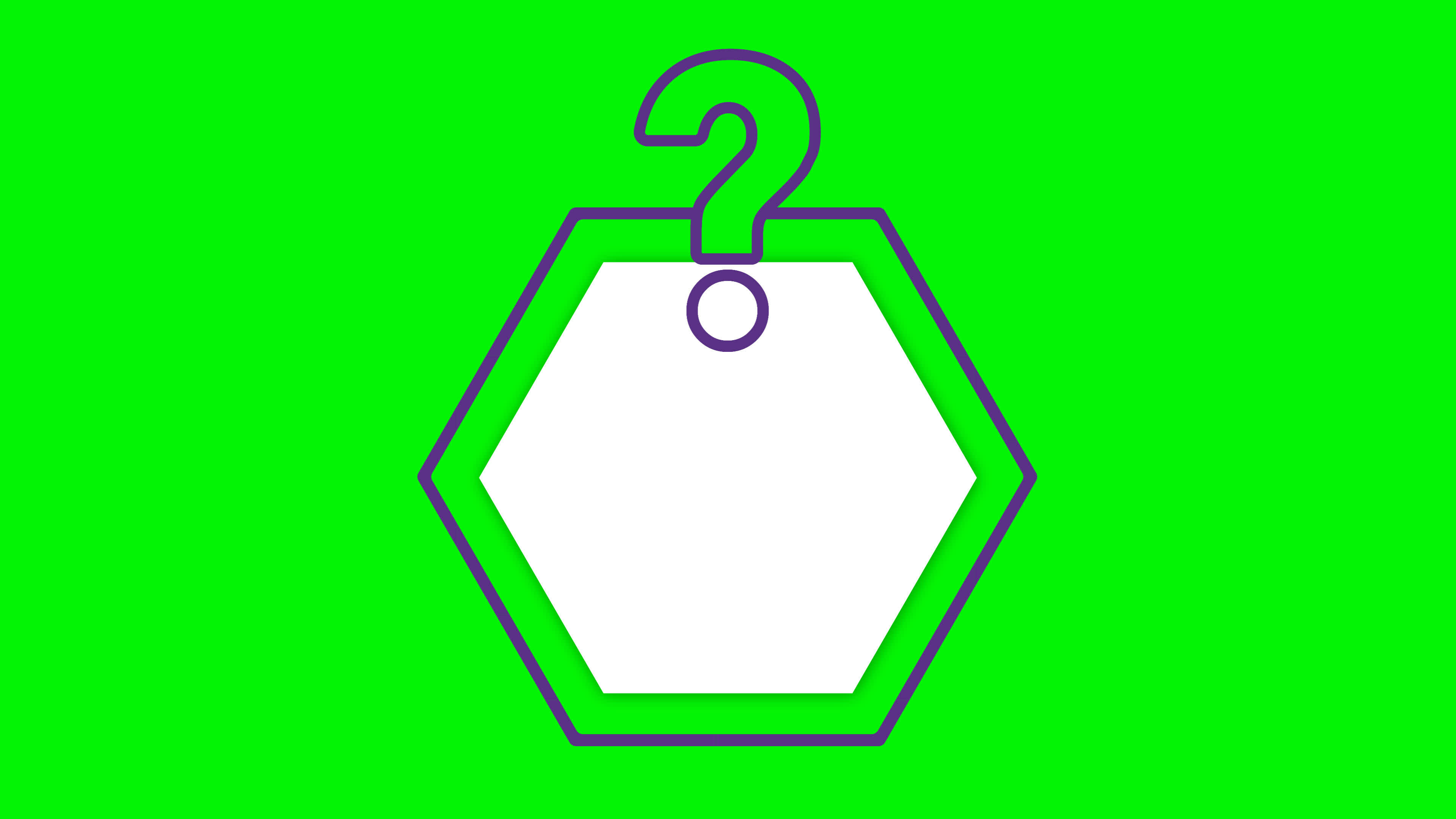 4k animation of Question Template, Blank Space on Green Screen, Chroma Key. Perfect for question ...