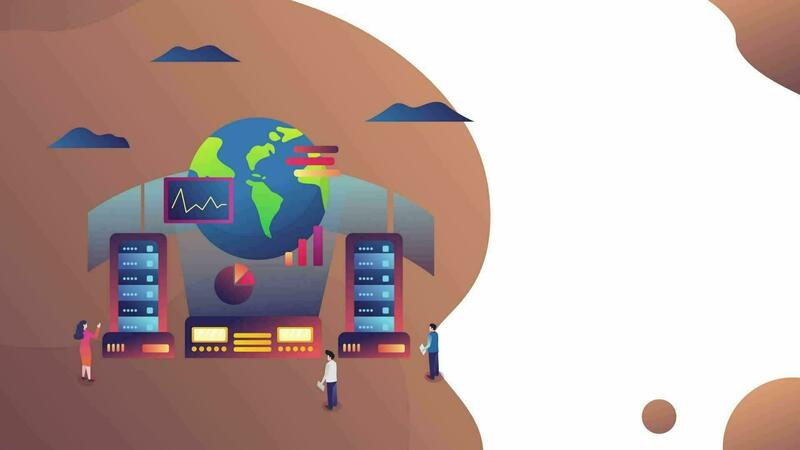 Futuristic Animated Concept, Big Data Center Chief Technology Officer ...