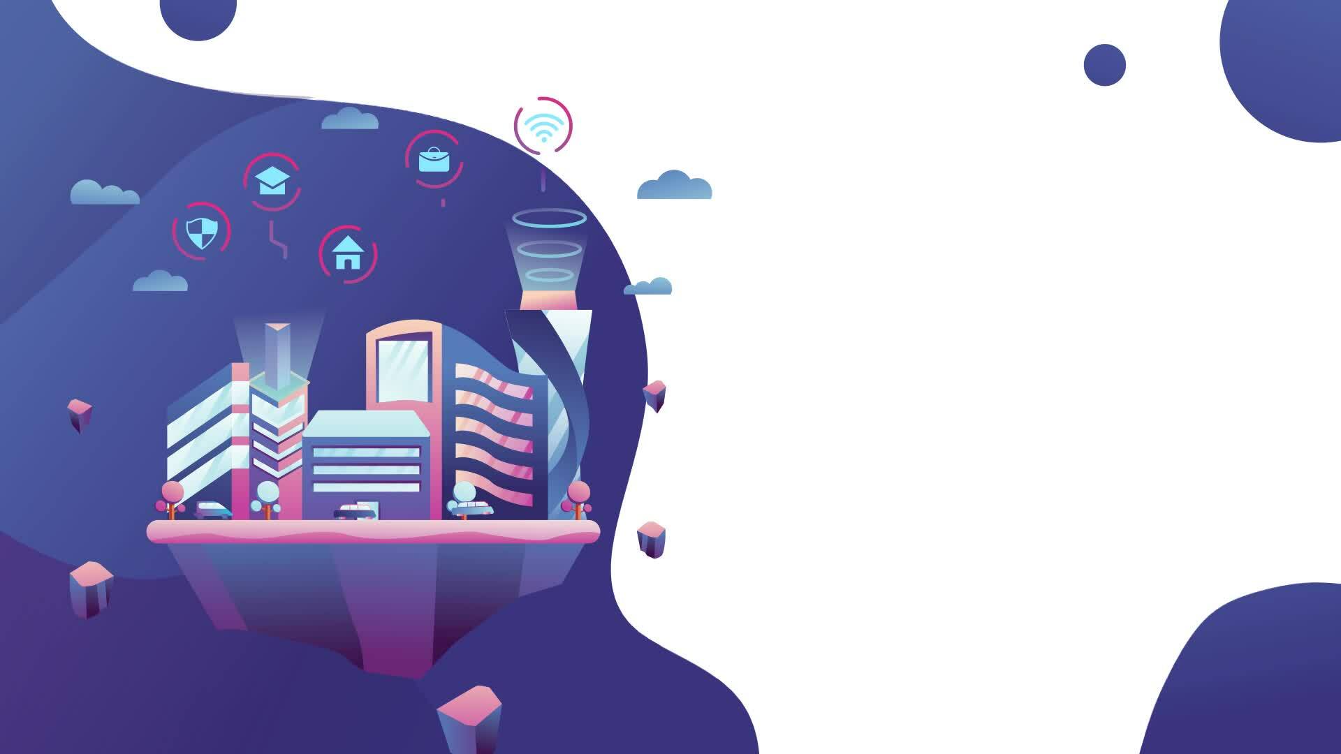 Futuristic Animated Concept, Big Data Center Chief Technology Officer ...