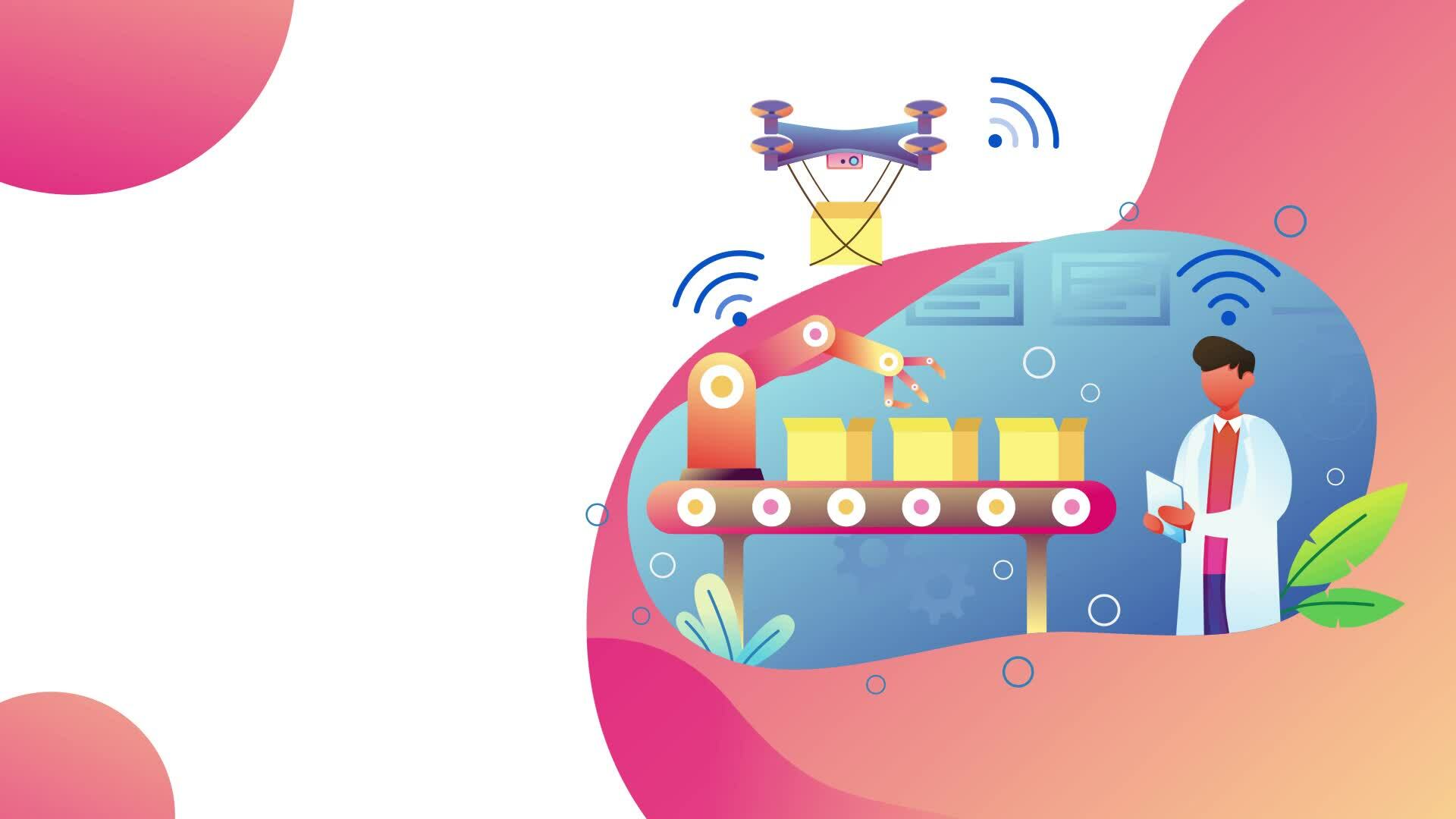 Futuristic Animated Concept, Big Data Center Chief Technology Officer ...