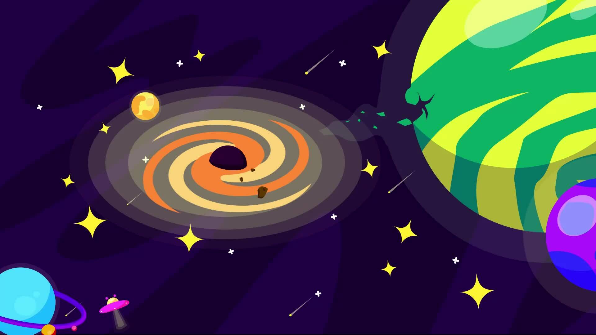 Seamless loop galaxy exploration through outer space towards glowing ... Seamless loop galaxy exploration through outer space towards glowing ...
