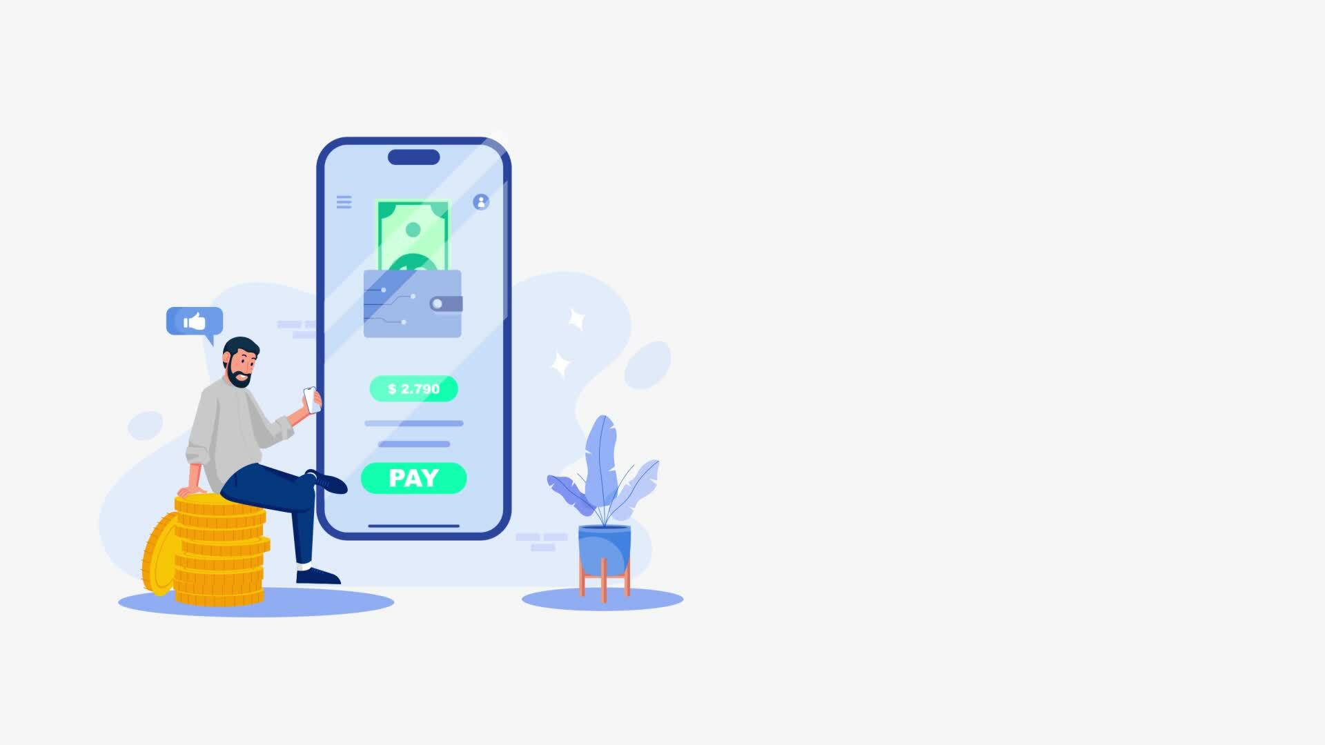 Excellent payment method and technology animation 28716680 Stock Video ...