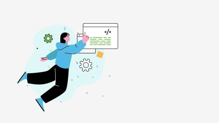 Coding Animation Stock Video Footage for Free Download