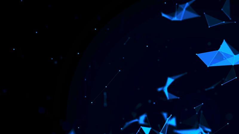 Abstract Digital Connection Technology Moving Dots And Lines Technology