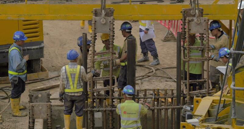 Construction works in Hong Kong 28840504 Stock Video at Vecteezy