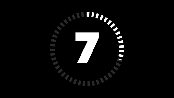 Countdown Transparent Background Stock Video Footage for Free Download