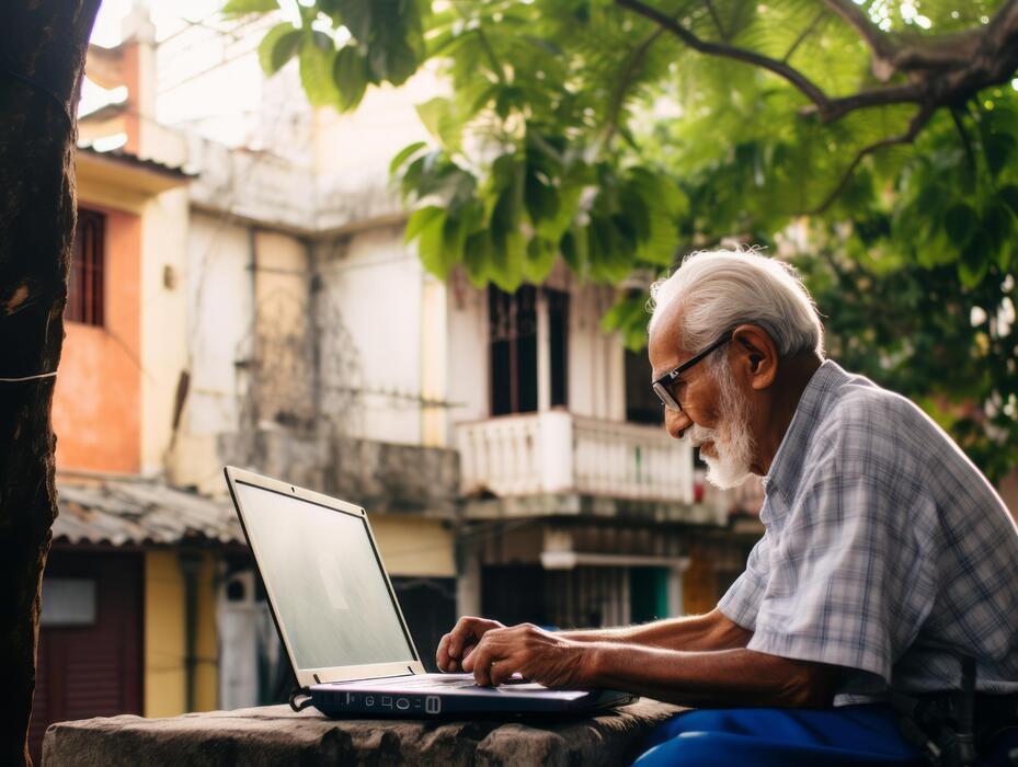 Old Man Laptop Stock Photos, Images and Backgrounds for Free Download