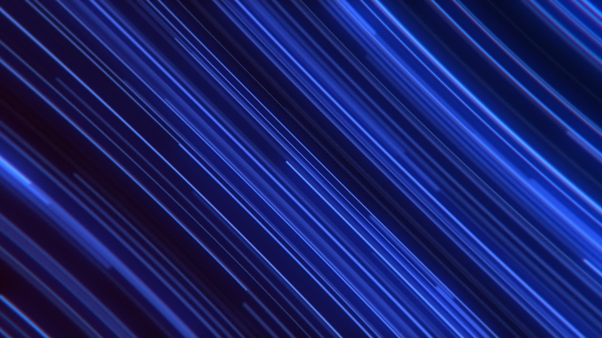 Abstract Motion Background With Glowing Blue Neon Lines Moving Diagonally Across The Frame At