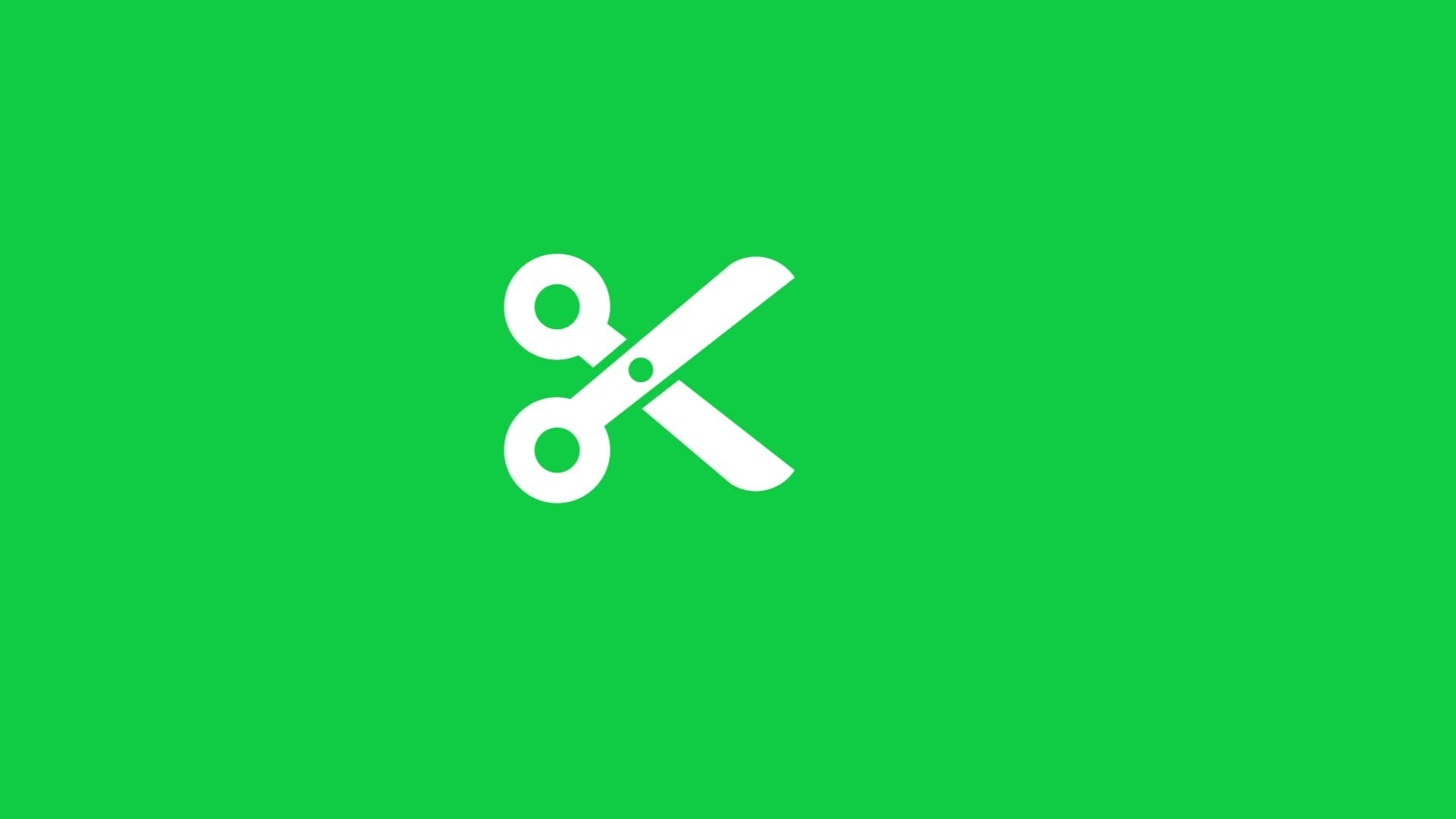Animated cutting scissors illustration motion graphic isolated on green ... Animated cutting scissors illustration motion graphic isolated on green ...