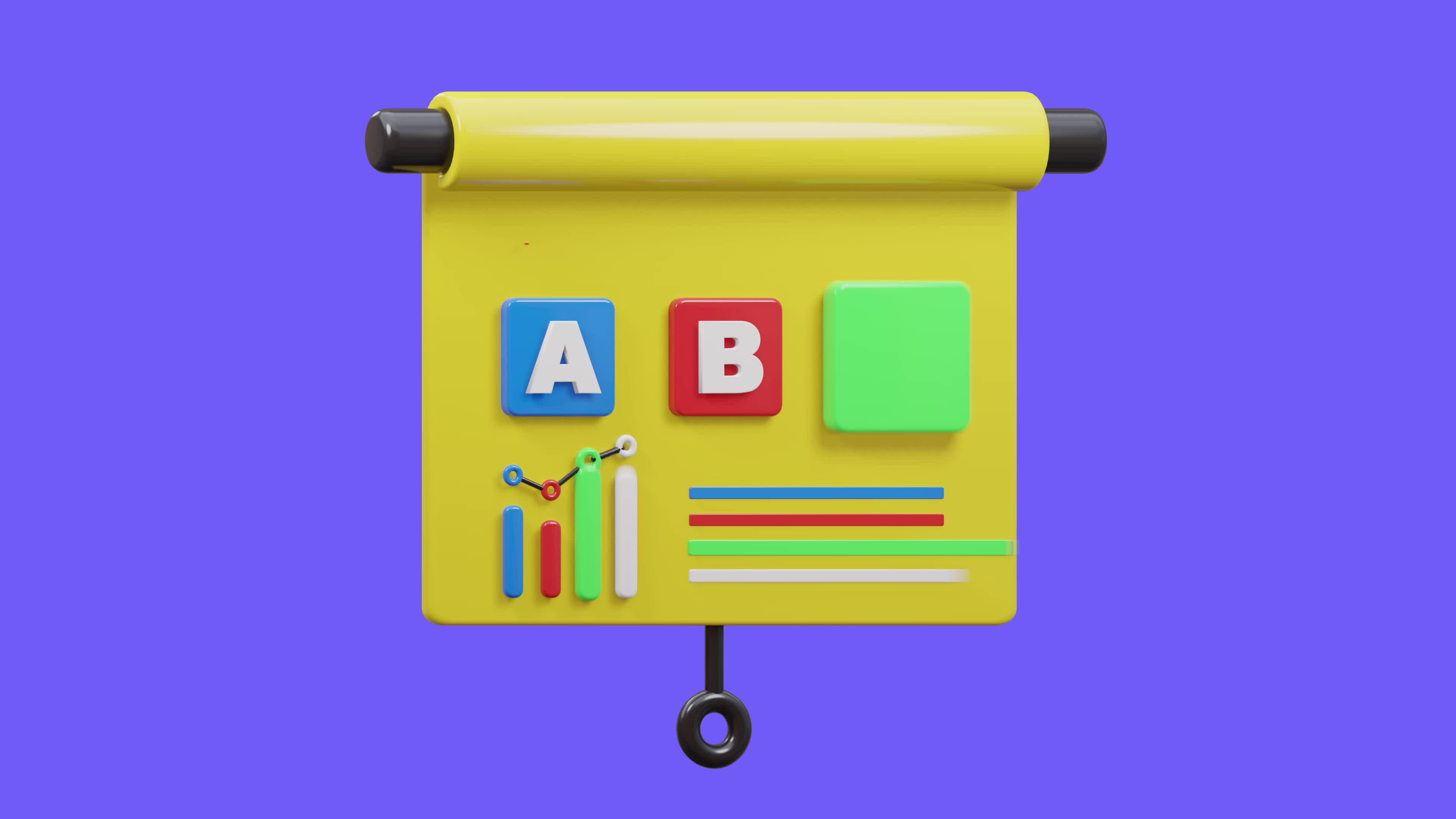 3d Icon Animated Presentation Diagram Simple Animation Use For Business Advertising