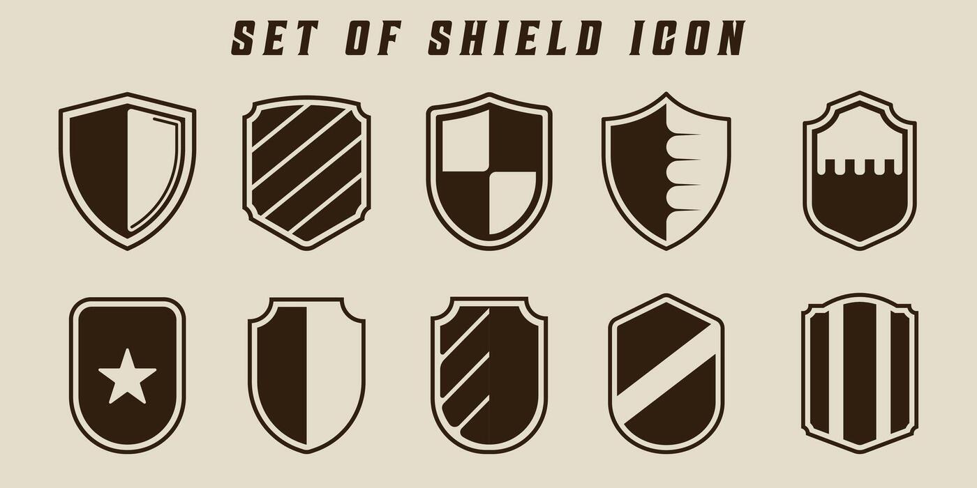 Shield Icon Set Vector Art Icons And Graphics For Free Download