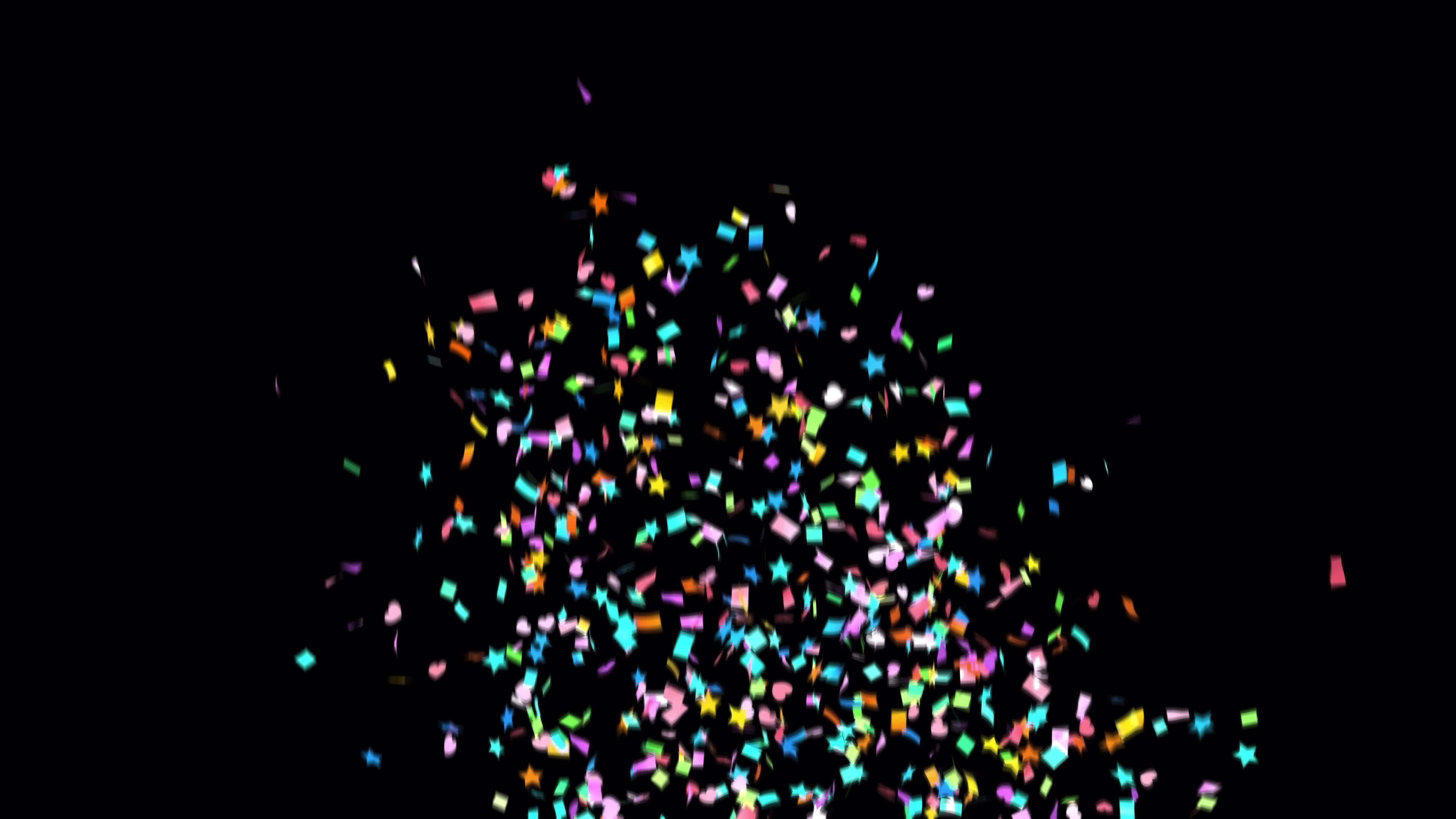 Confetti Explosion Transparent Stock Video Footage for Free Download